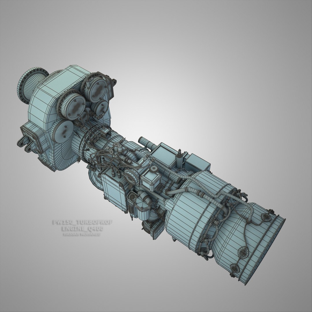 3d Pw150 Turboprop Engine