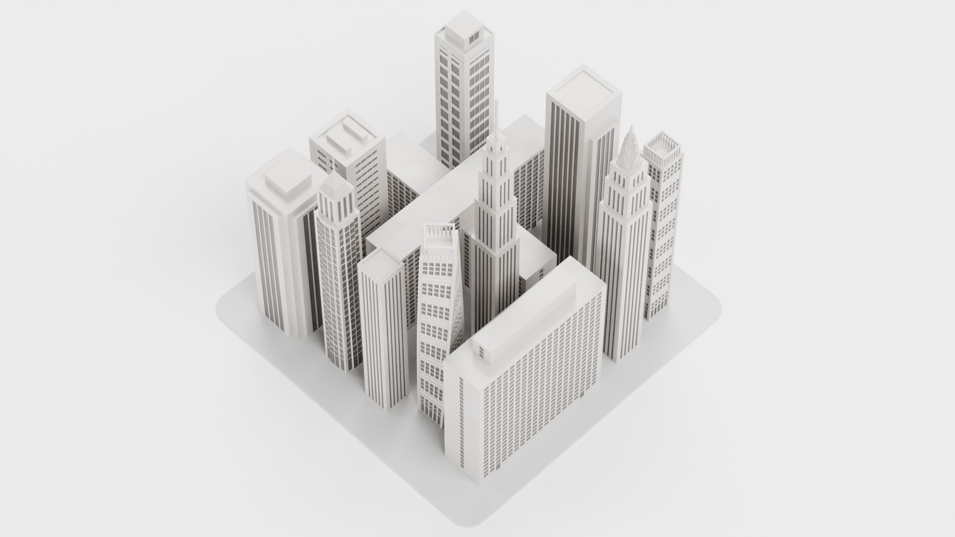 Paper City Block 3D Model - TurboSquid 2183932