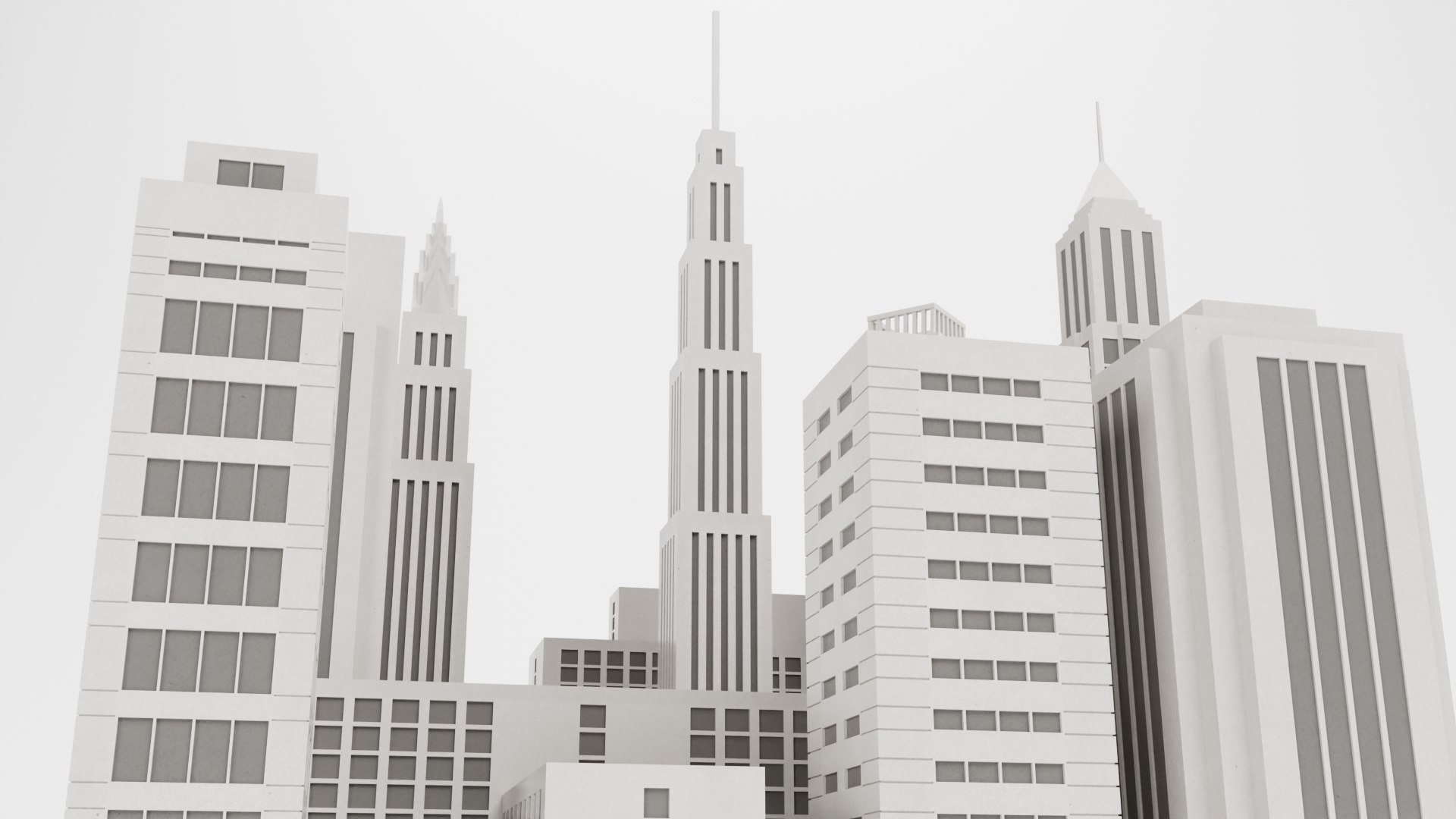 Paper City Block 3D Model - TurboSquid 2183932