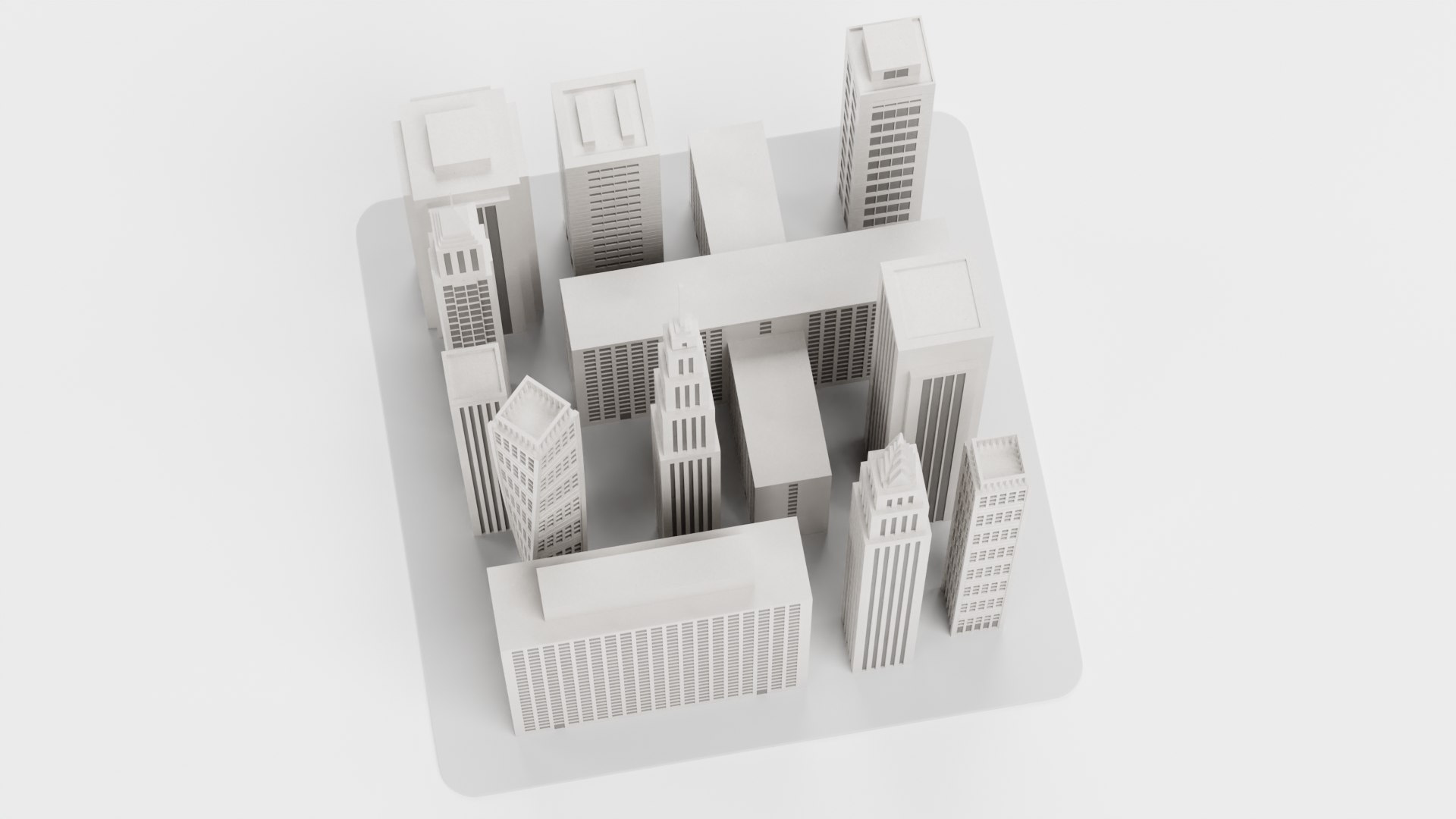 Paper City Block 3D Model - TurboSquid 2183932