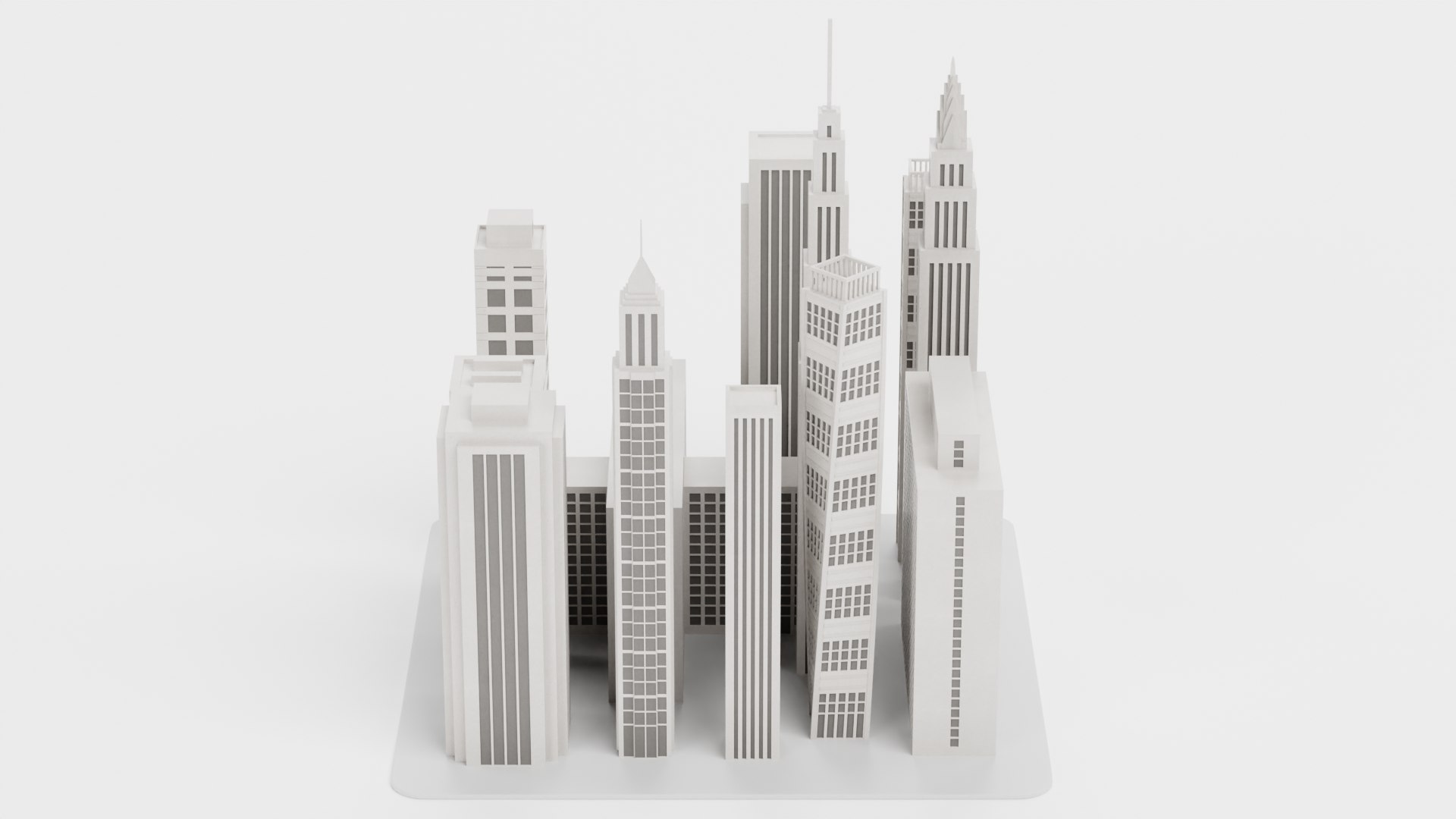 Paper City Block 3D Model - TurboSquid 2183932