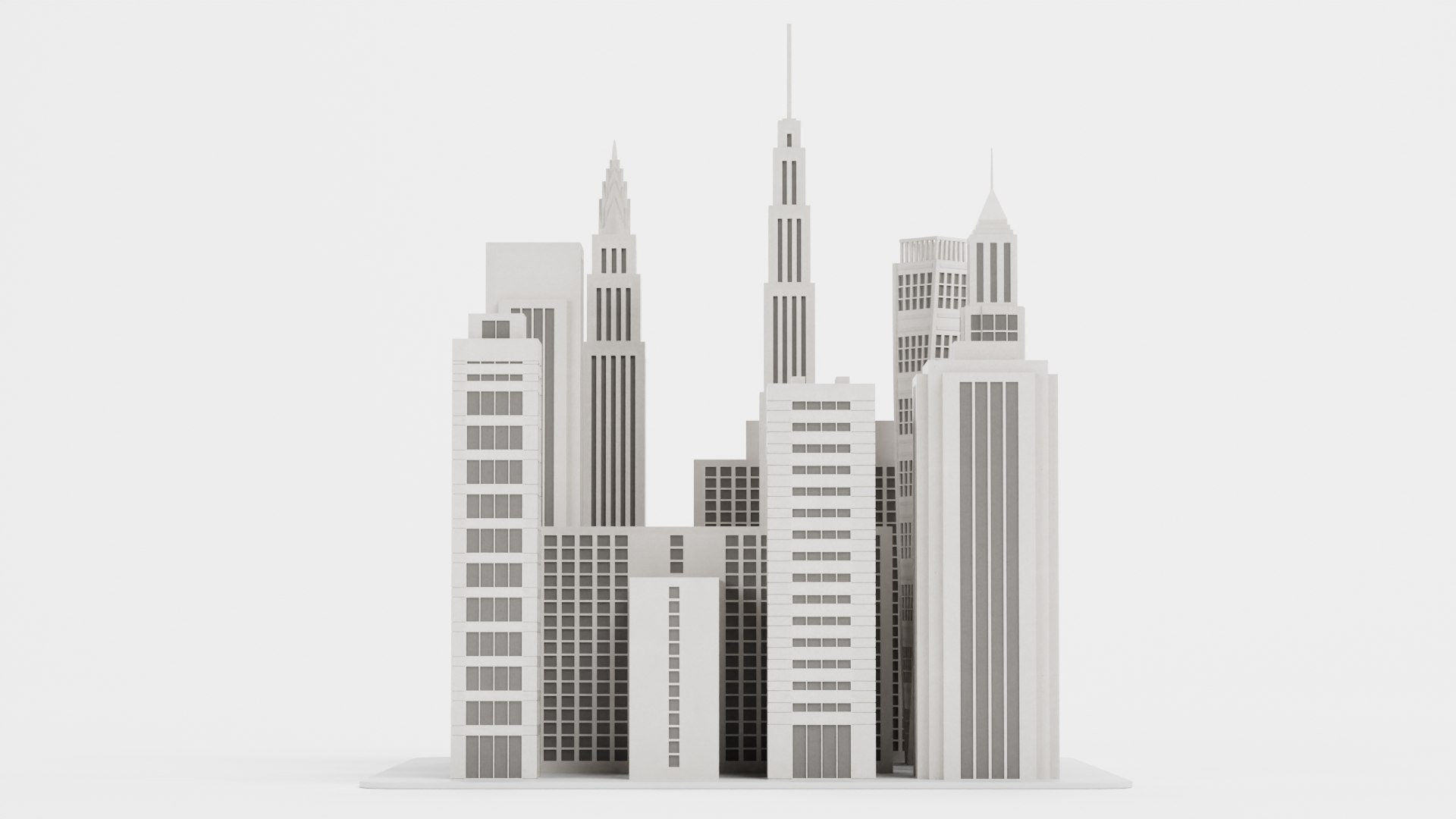 Paper City Block 3D Model - TurboSquid 2183932