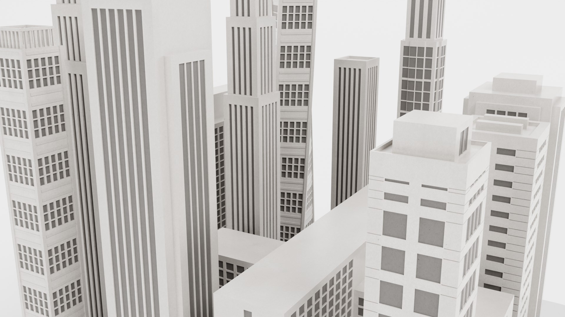 Paper City Block 3D Model - TurboSquid 2183932