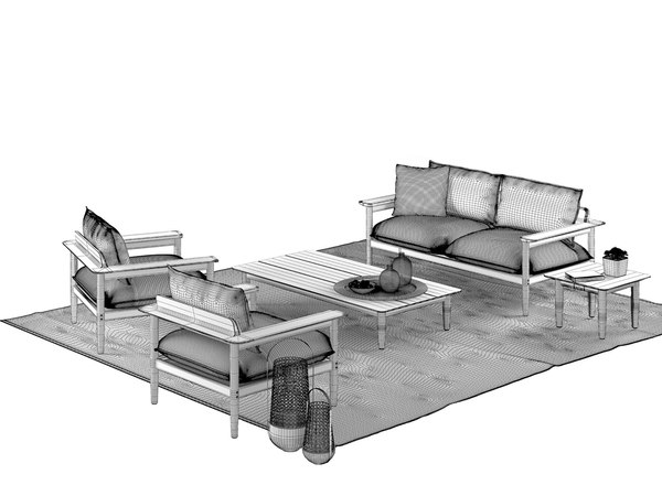 modelo 3d Conjunto Exterior Terassi - TurboSquid 2165583