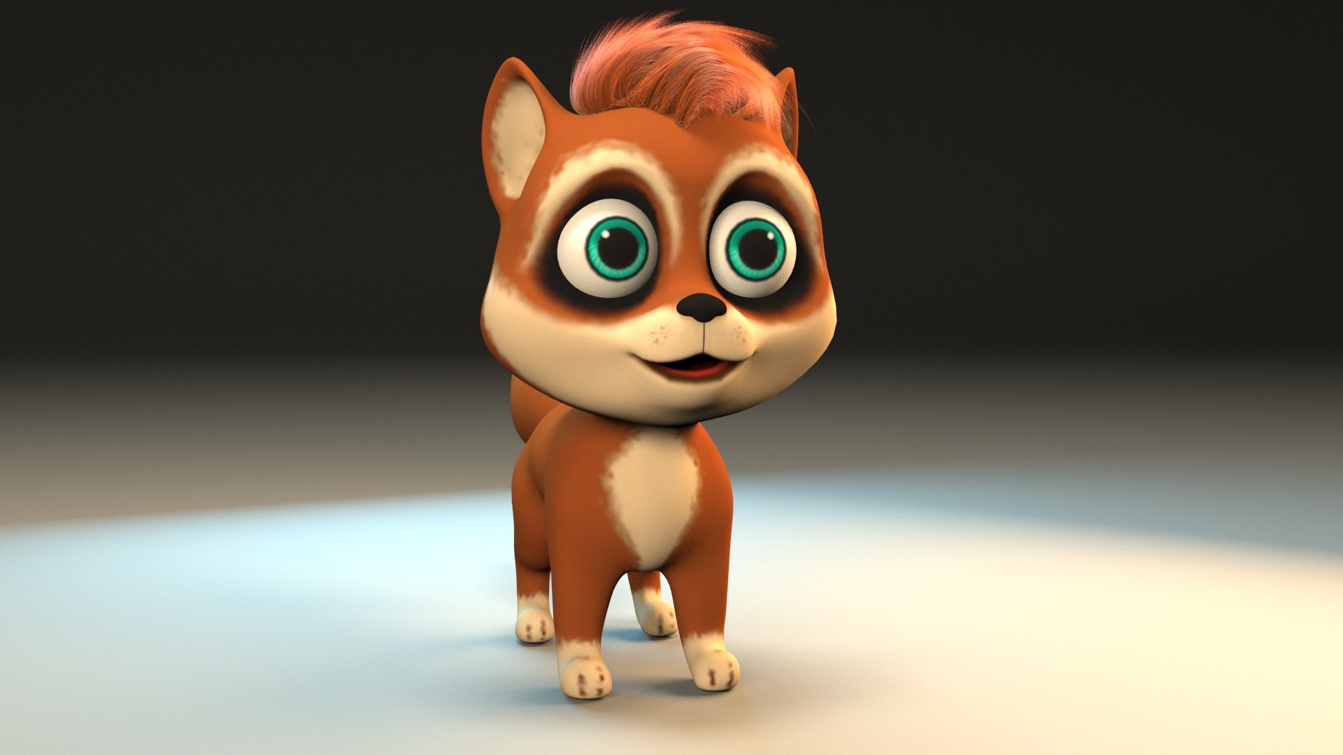 Cartoon Little Fox Model - TurboSquid 2192324