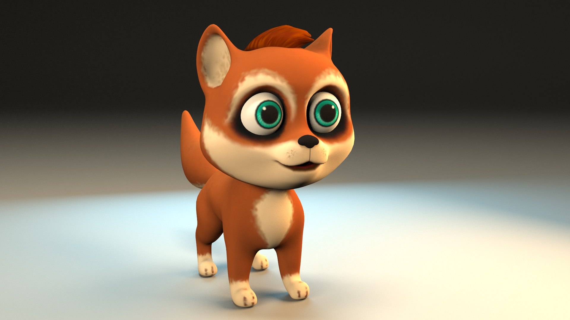 Cartoon Little Fox Model - TurboSquid 2192324
