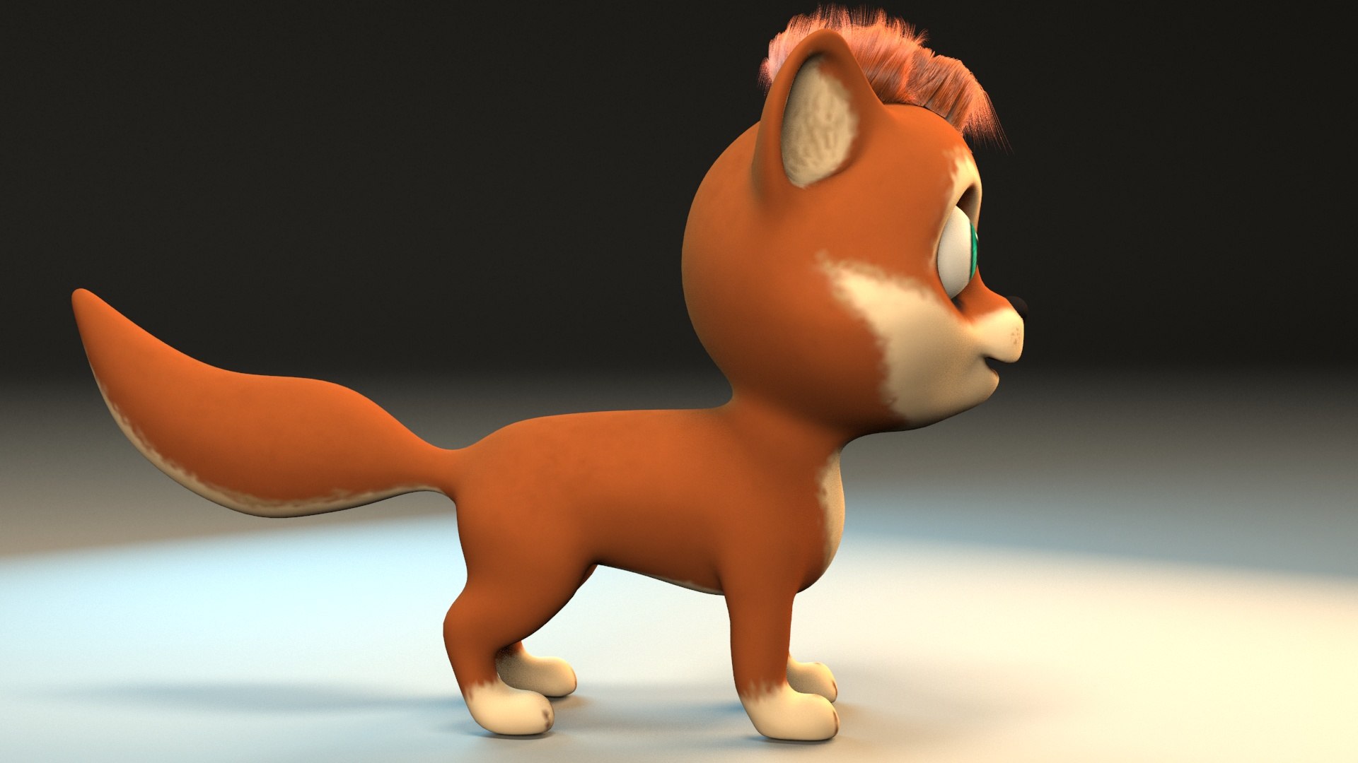 Cartoon Little Fox Model - TurboSquid 2192324