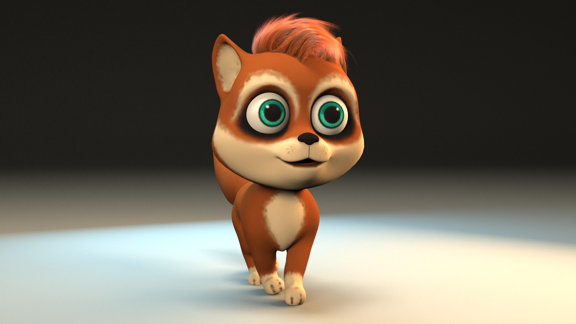 Cartoon Little Fox Model - TurboSquid 2192324