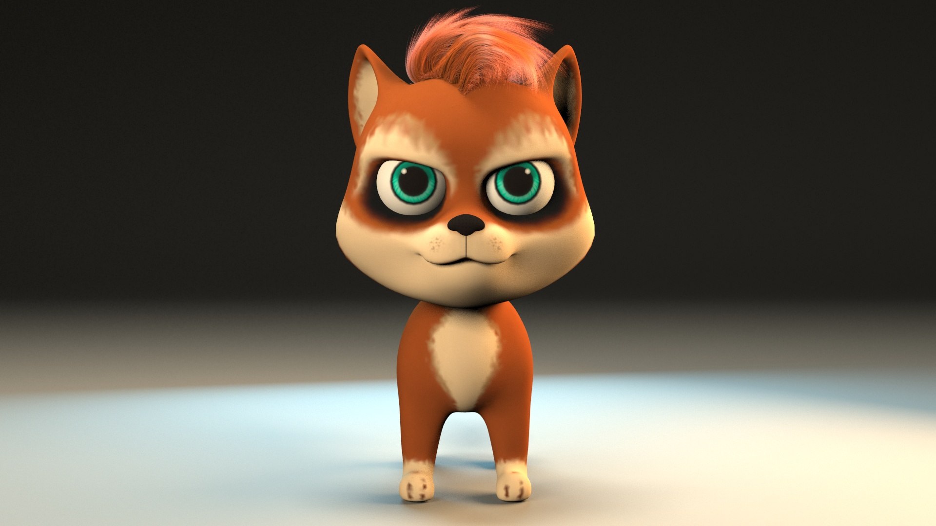 Cartoon Little Fox Model - TurboSquid 2192324