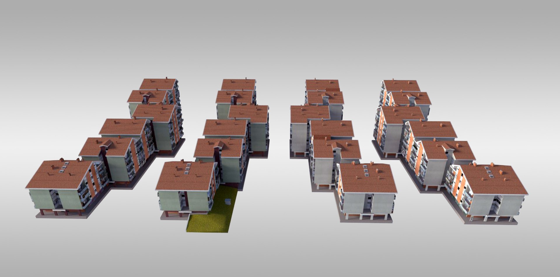 Residential Suburban 3d Model