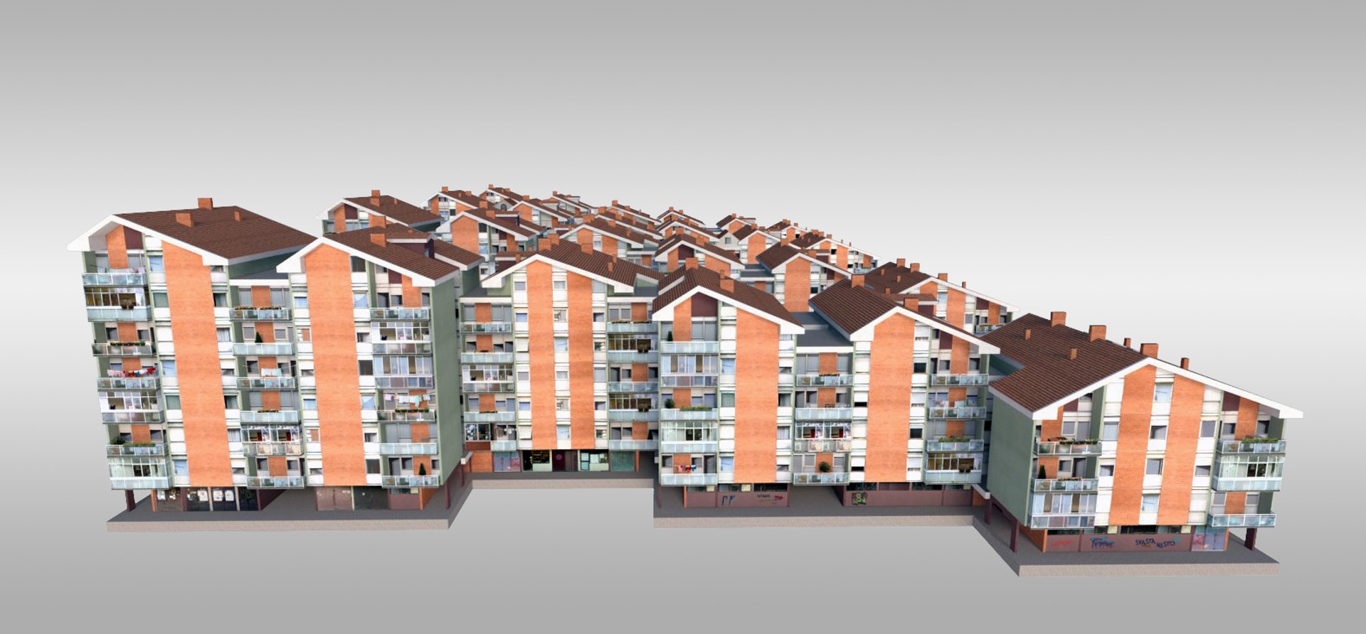 Residential Suburban 3d Model