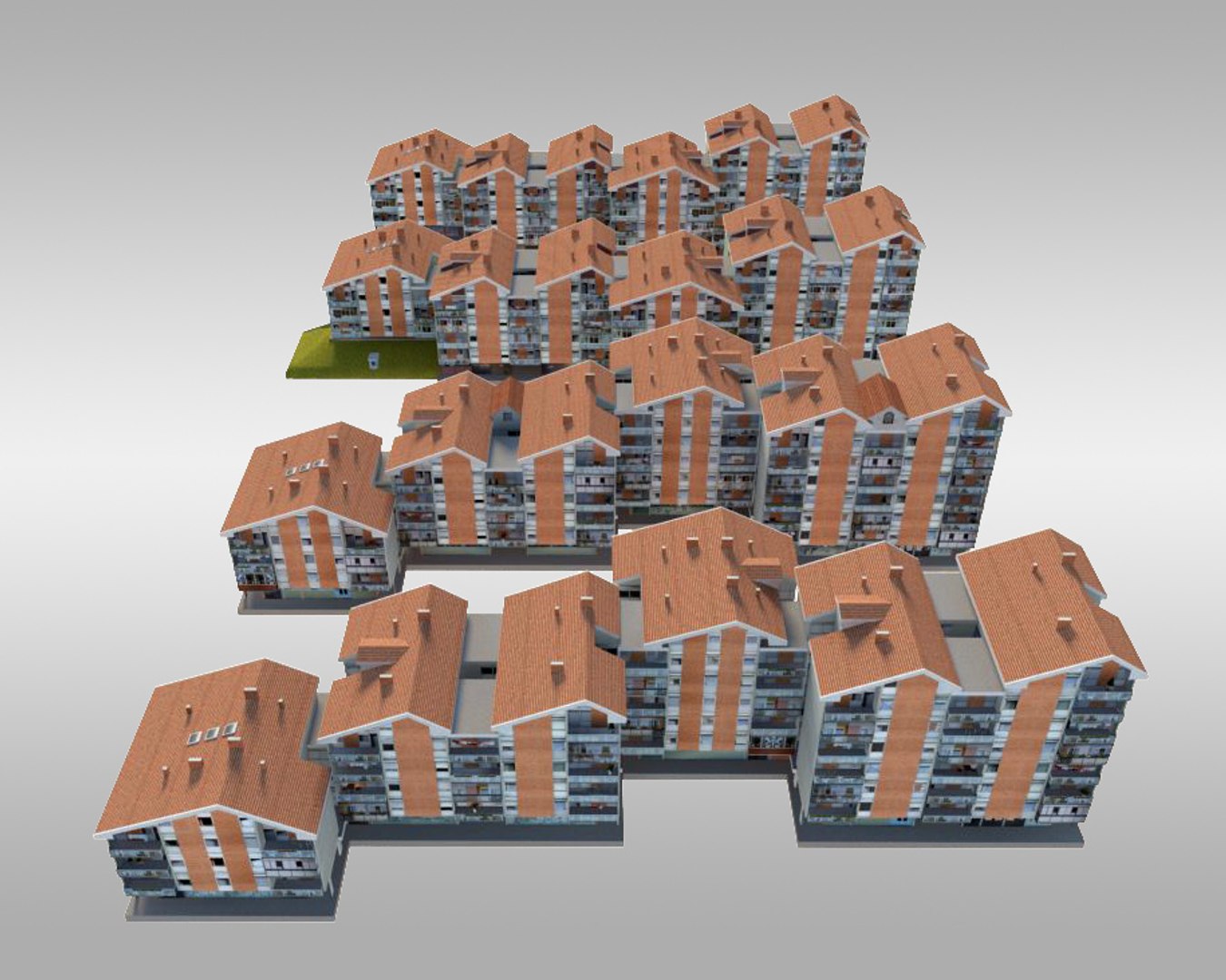 Residential Suburban 3d Model