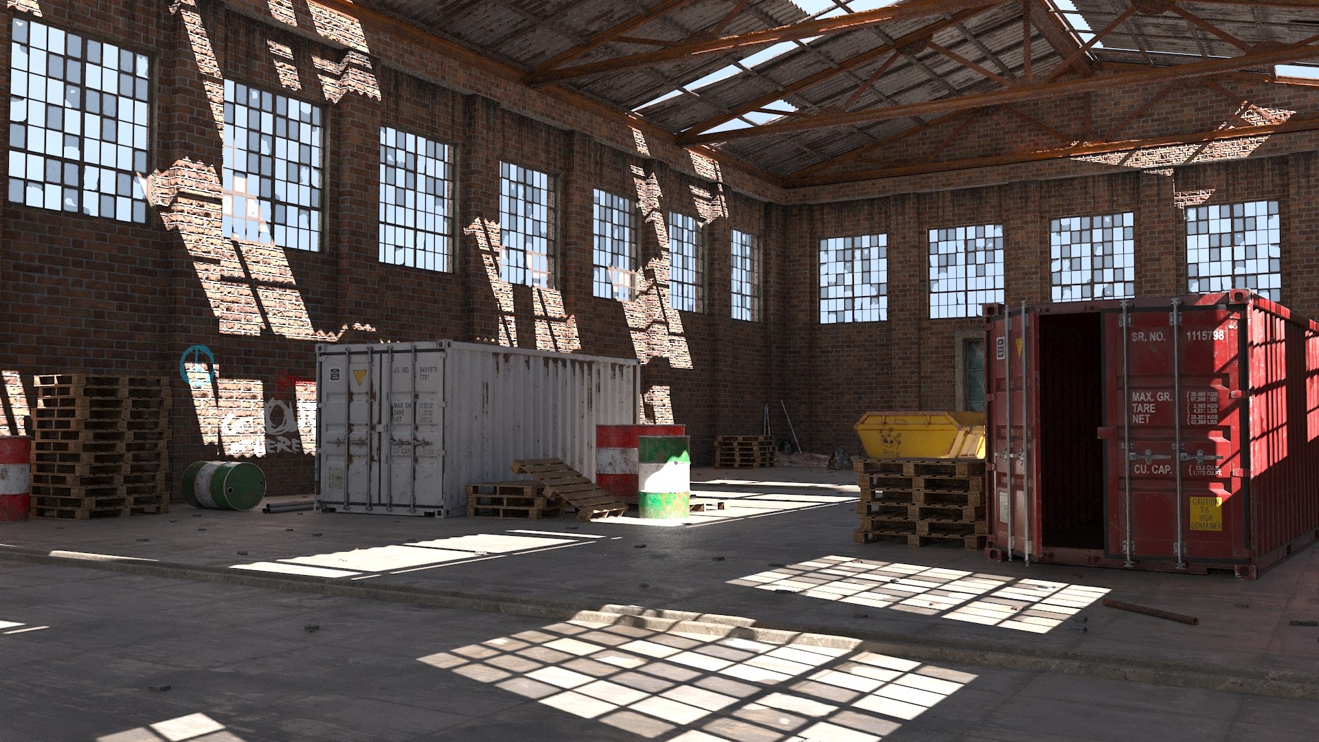 3D Abandoned Warehouse UHD PBR Model - TurboSquid 2339713