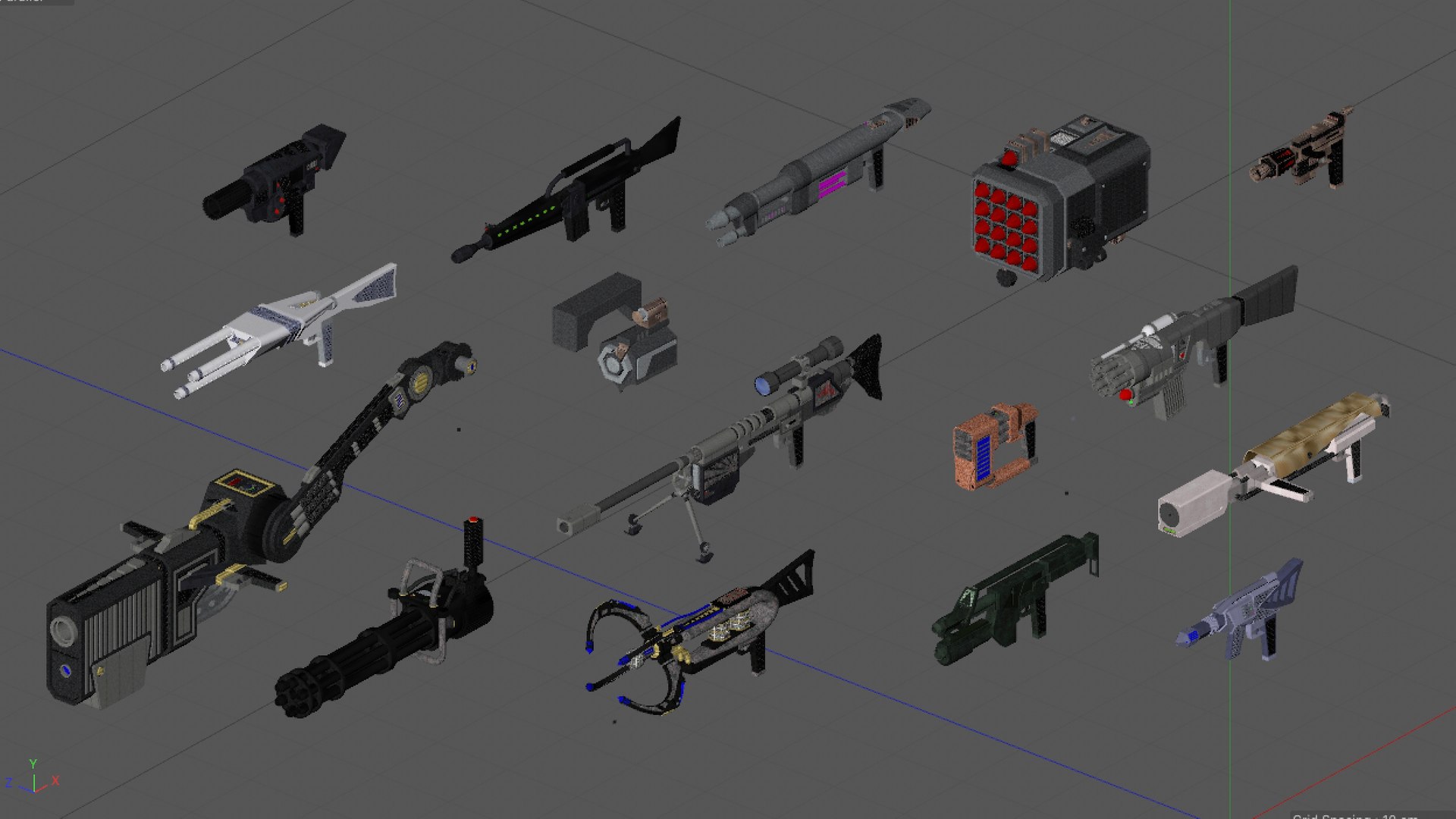 3D 15 Futuristic Sci-Fi Guns Weapons Bundle - TurboSquid 1984345