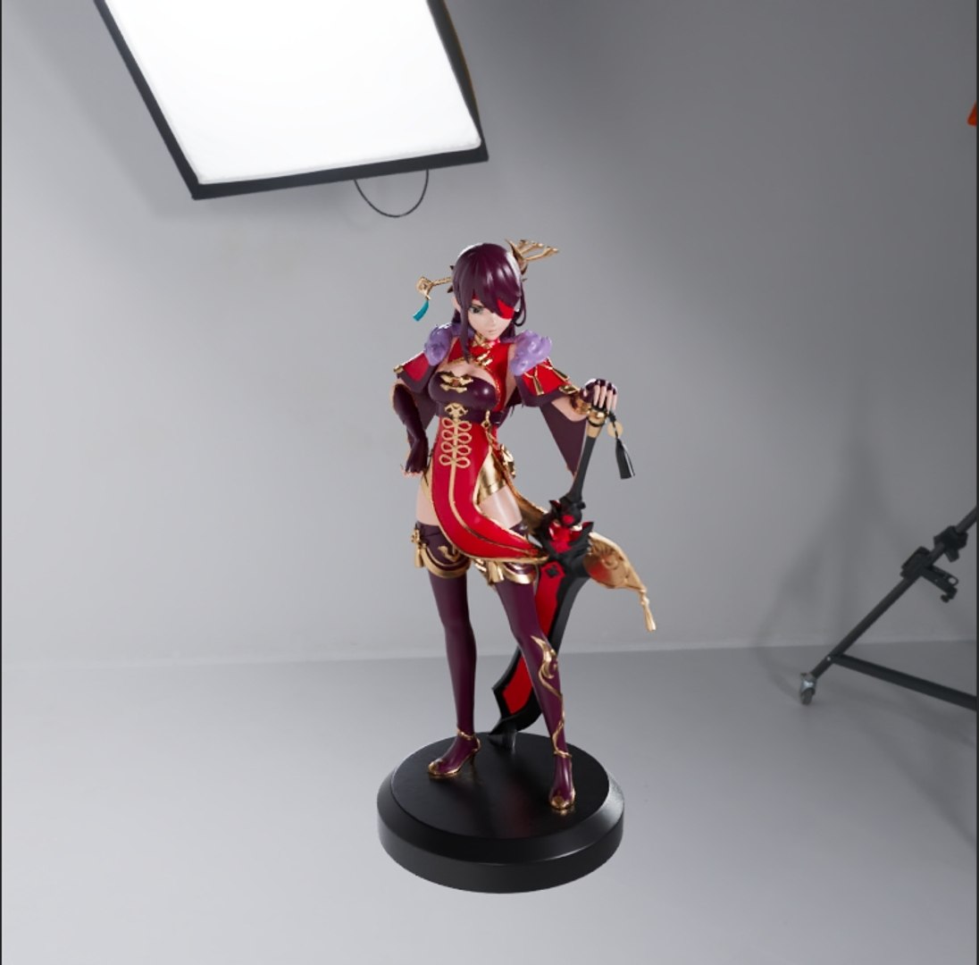 3D The Figurine Of Beidou From Genshin Impact Model - TurboSquid 2376288