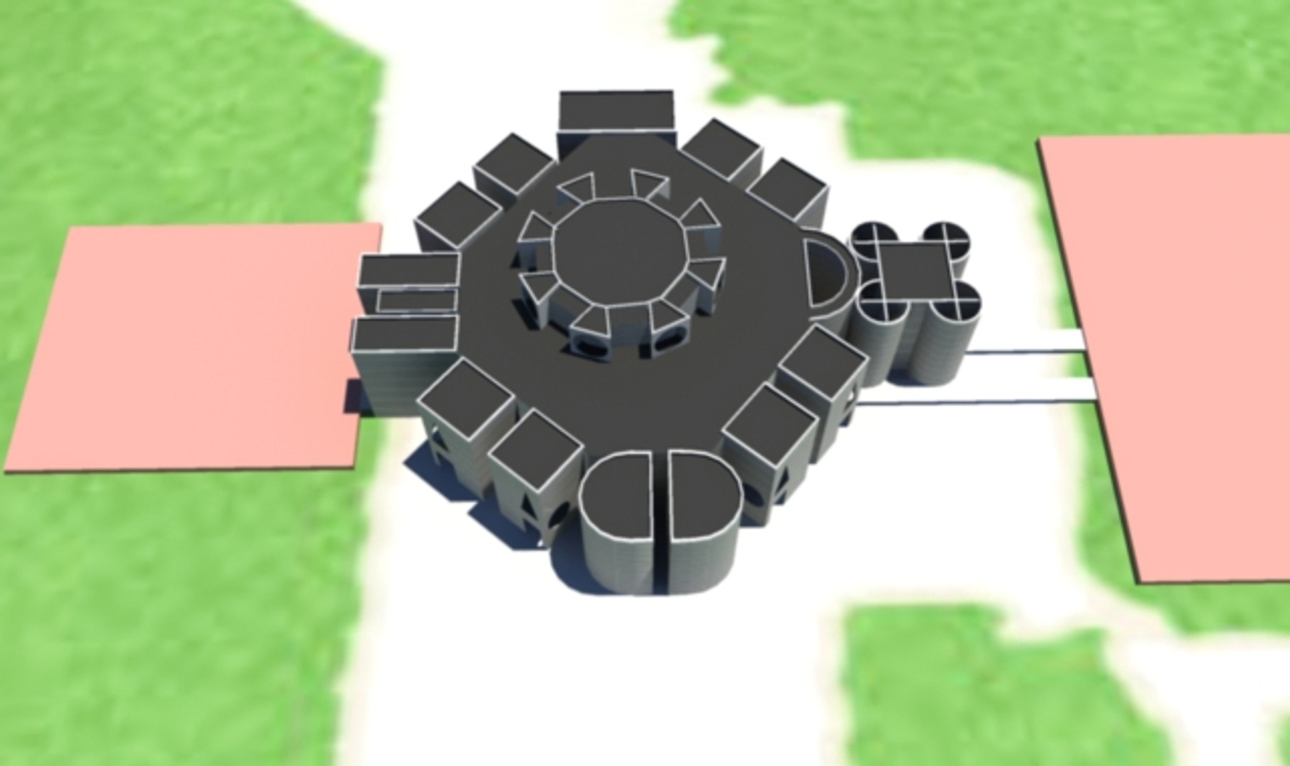 3d Model National Assembly Building Bangladesh