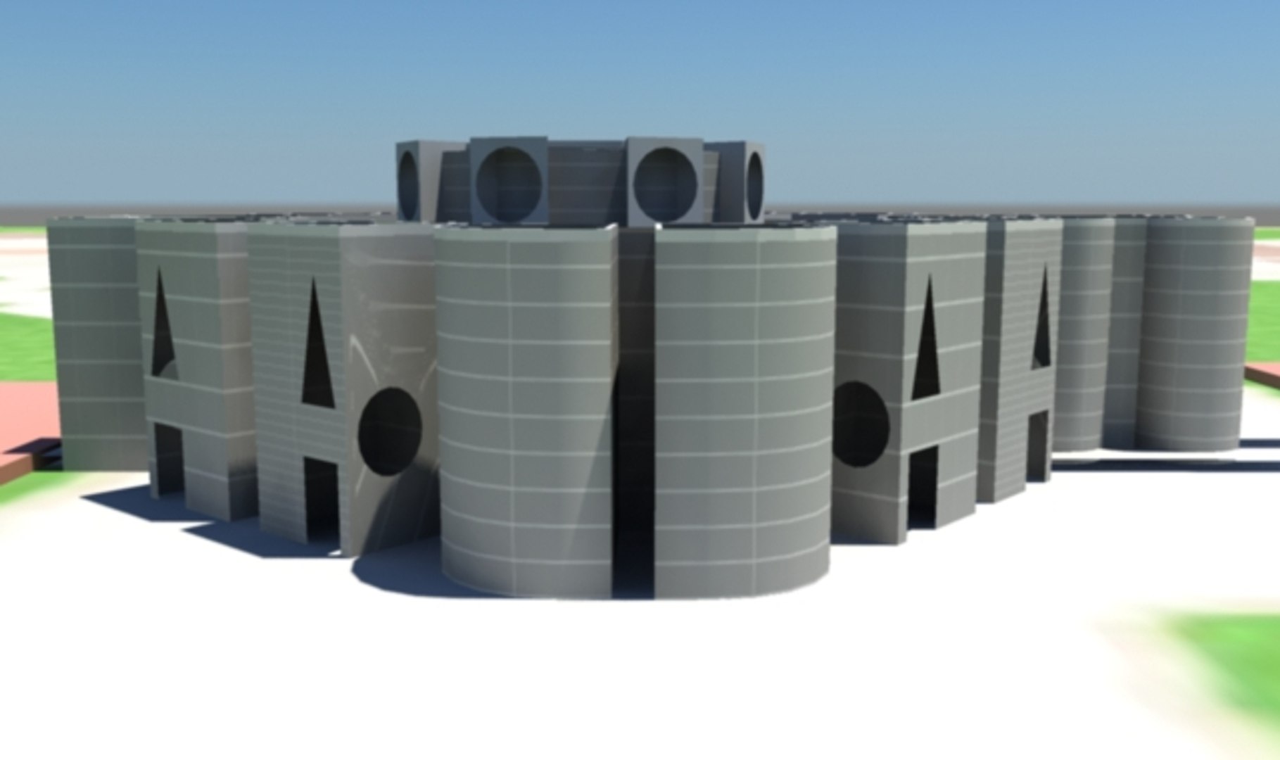 3d Model National Assembly Building Bangladesh