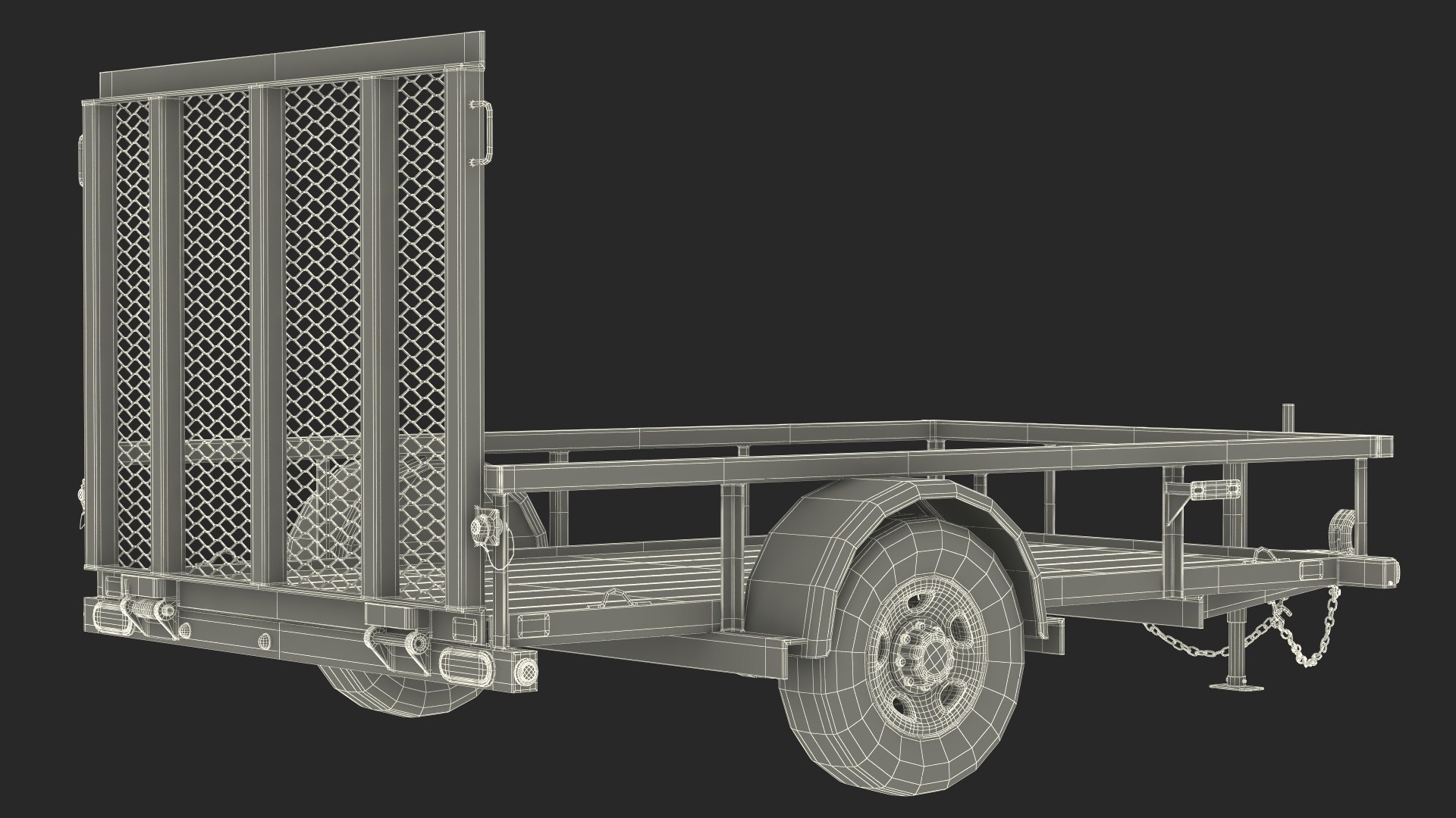 3D Utility Trailer model - TurboSquid 2088649