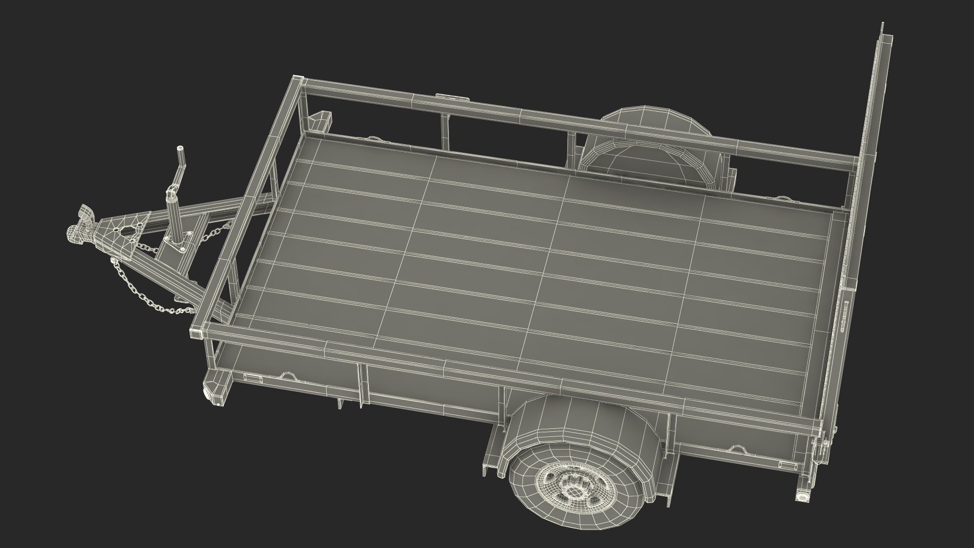 3D Utility Trailer model - TurboSquid 2088649