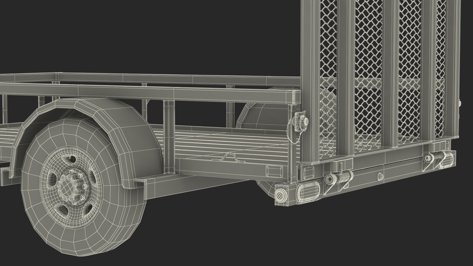 3D Utility Trailer model - TurboSquid 2088649