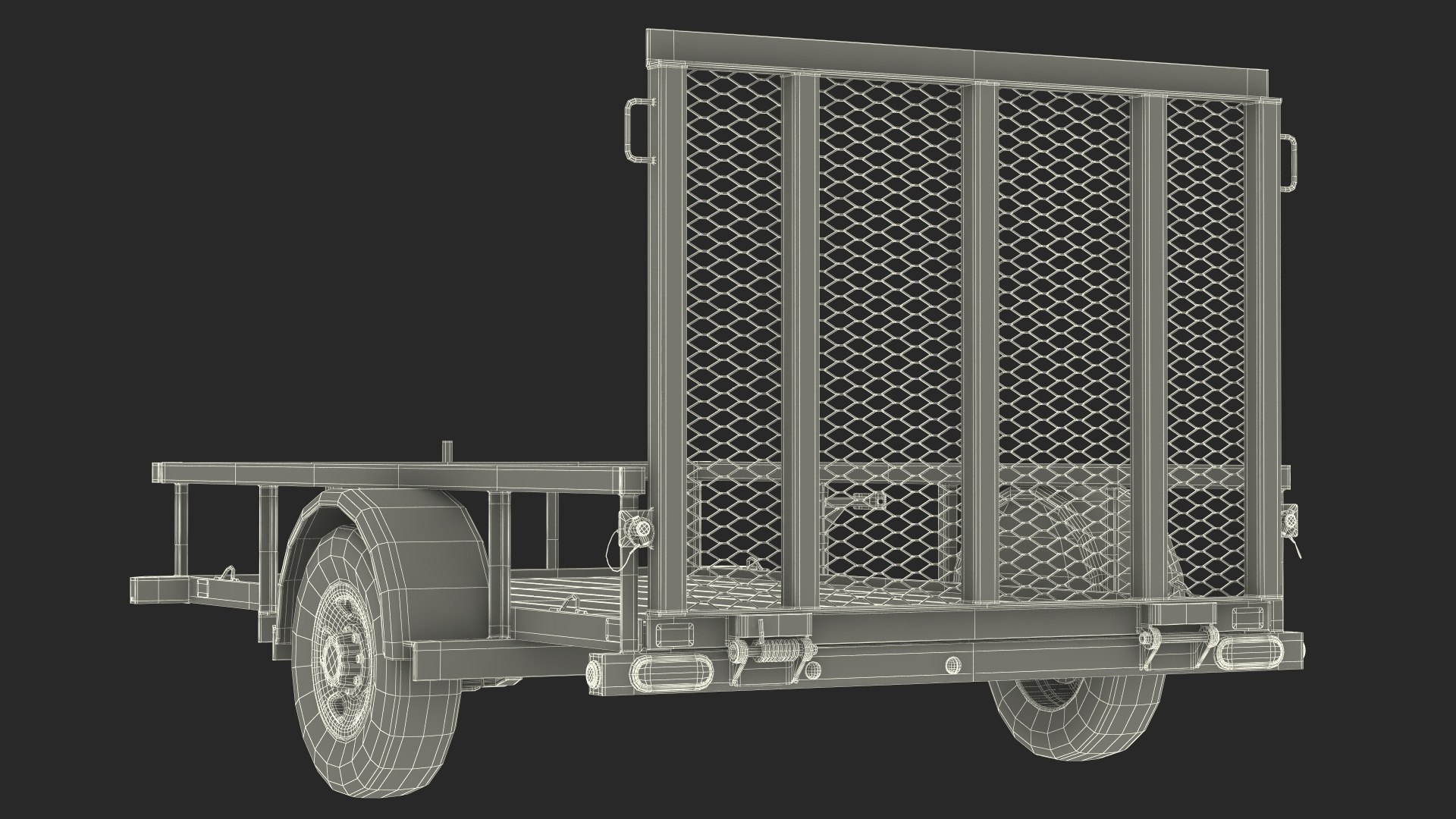 3D Utility Trailer model - TurboSquid 2088649