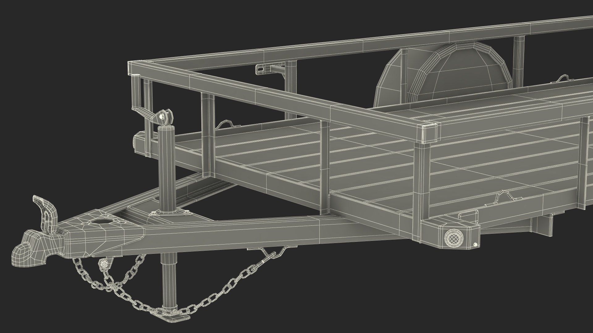 3D Utility Trailer model - TurboSquid 2088649
