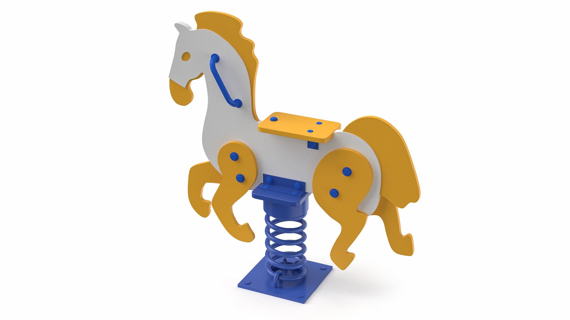 3D Playground Horse Springer 01 Model - TurboSquid 2145710