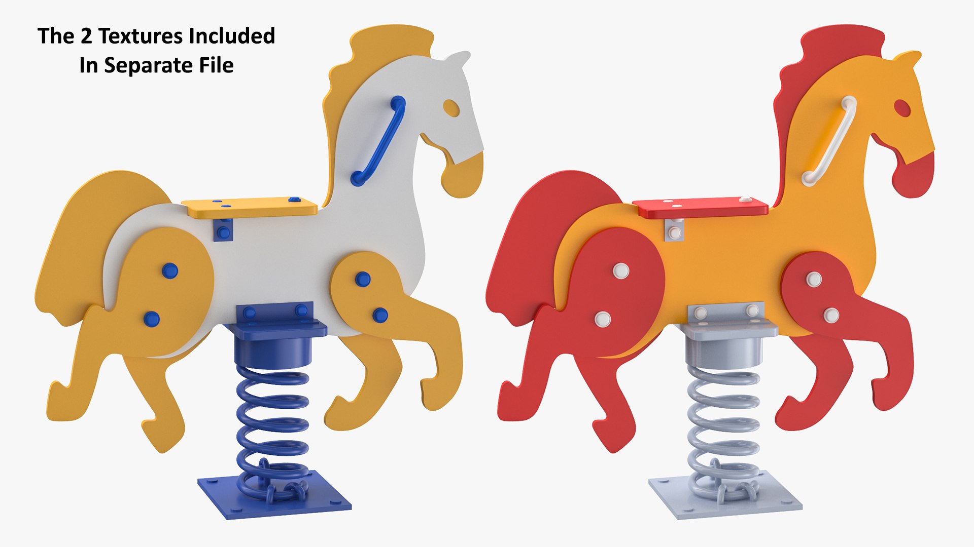 3D Playground Horse Springer 01 Model - TurboSquid 2145710