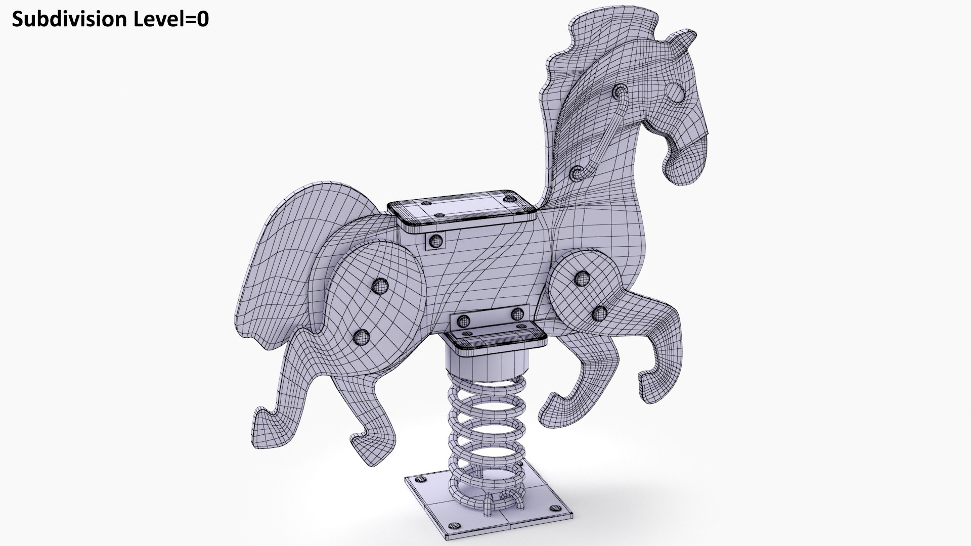 3D Playground Horse Springer 01 Model - TurboSquid 2145710