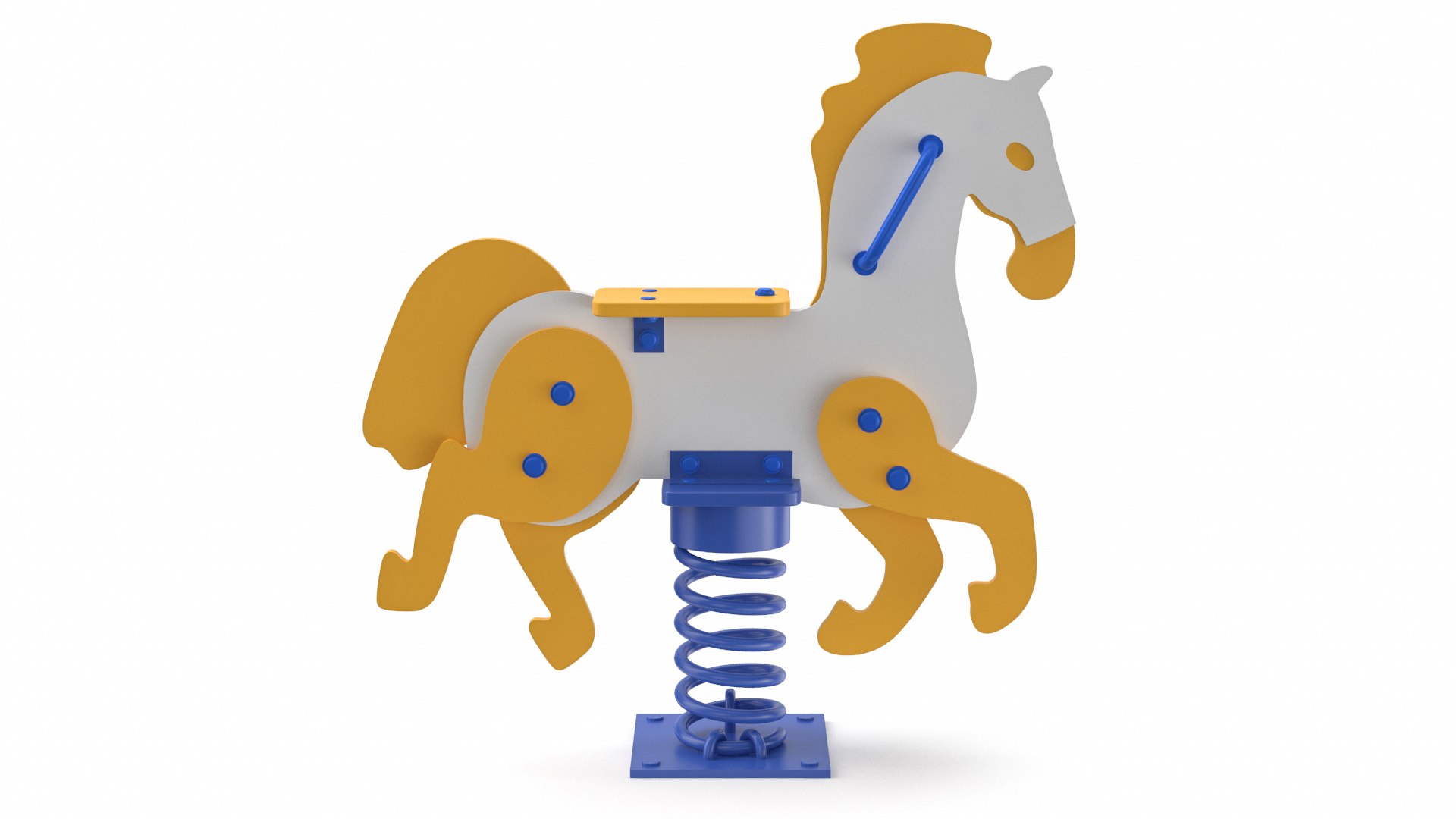 3D Playground Horse Springer 01 Model - TurboSquid 2145710