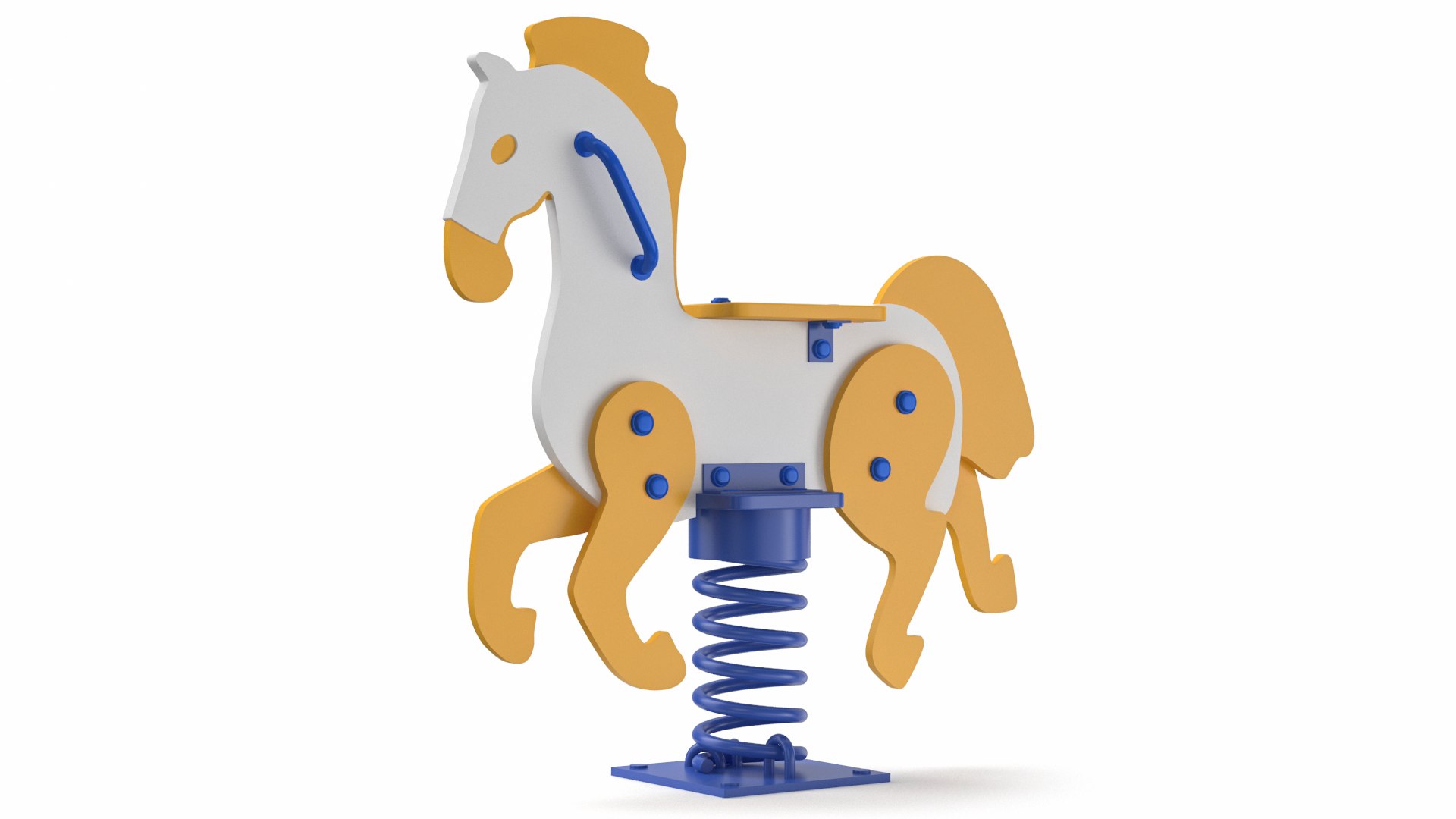 3D Playground Horse Springer 01 Model - TurboSquid 2145710
