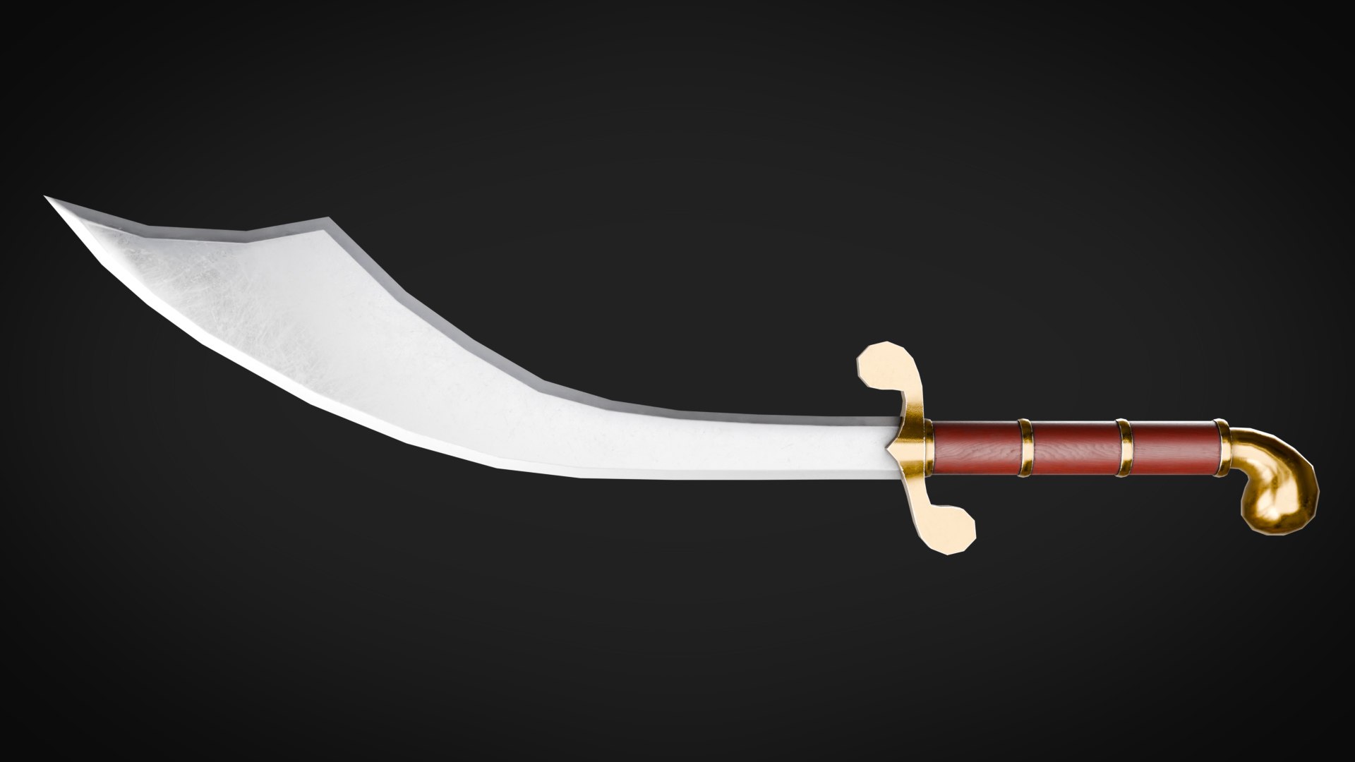 Curved Sword - Schimitar 3D Model - TurboSquid 2266543