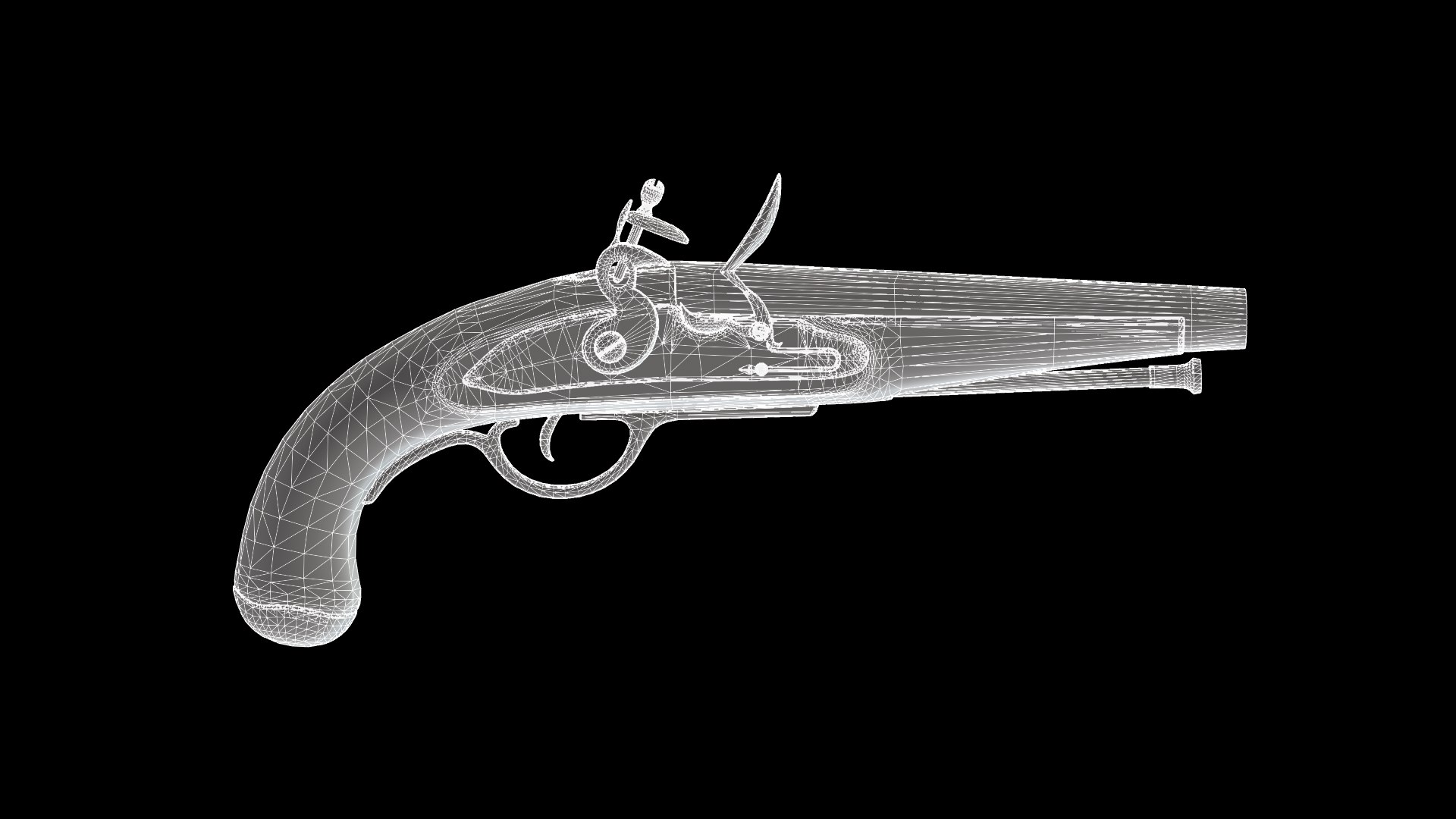 Flintlock Pistol Model - TurboSquid 2000192