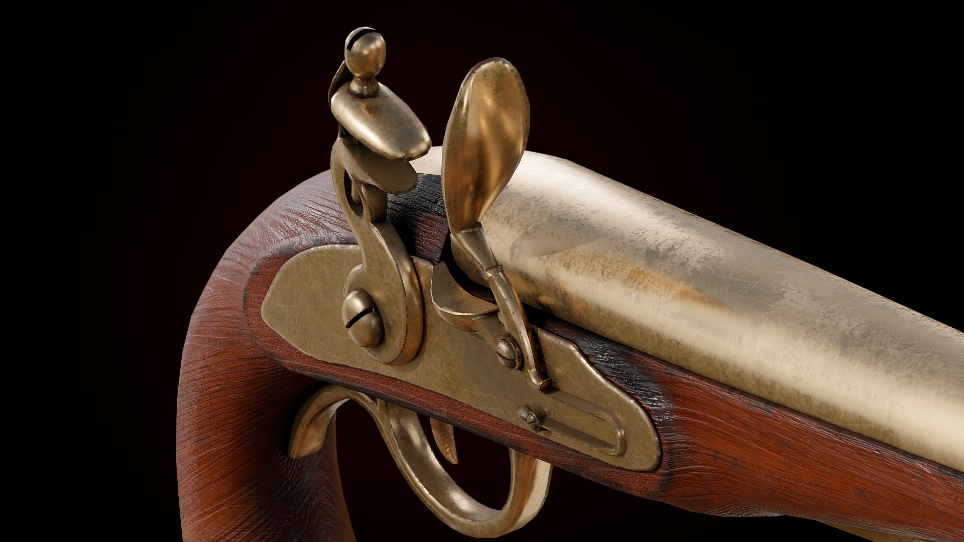 Flintlock Pistol Model - TurboSquid 2000192