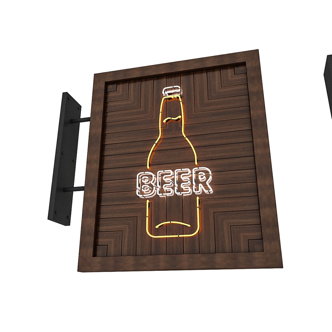 3D Beer Sign - TurboSquid 1439444