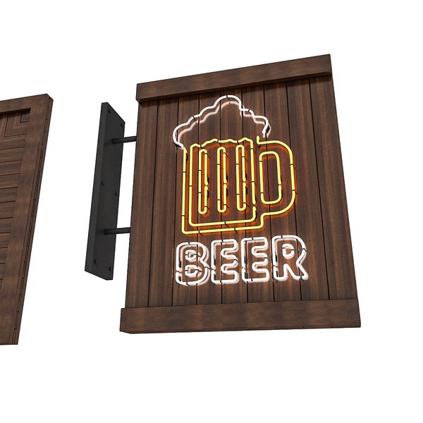 3D bar sign bulb model - TurboSquid 1455084