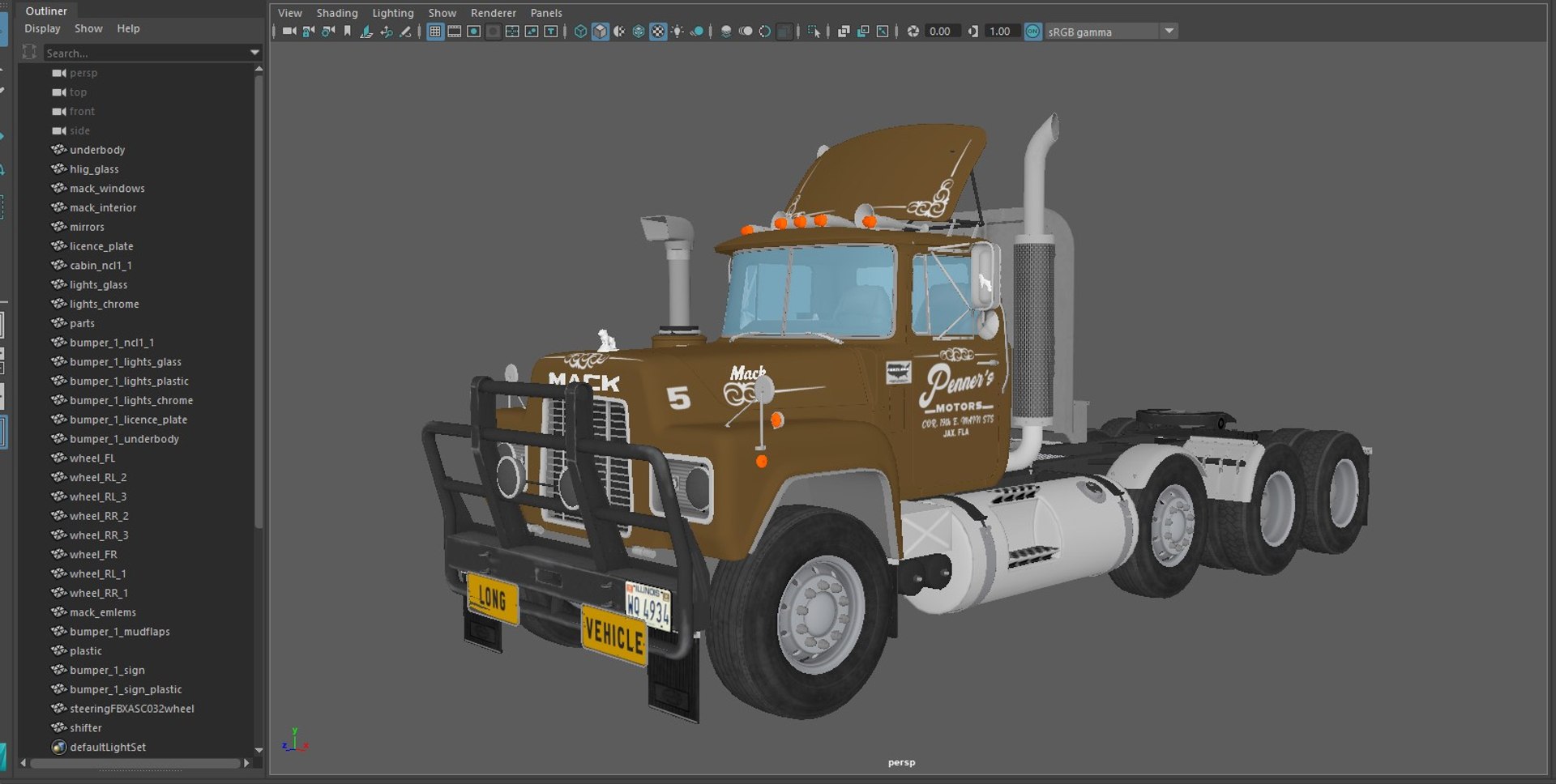 Mack R 1985 3D Model - TurboSquid 2088013