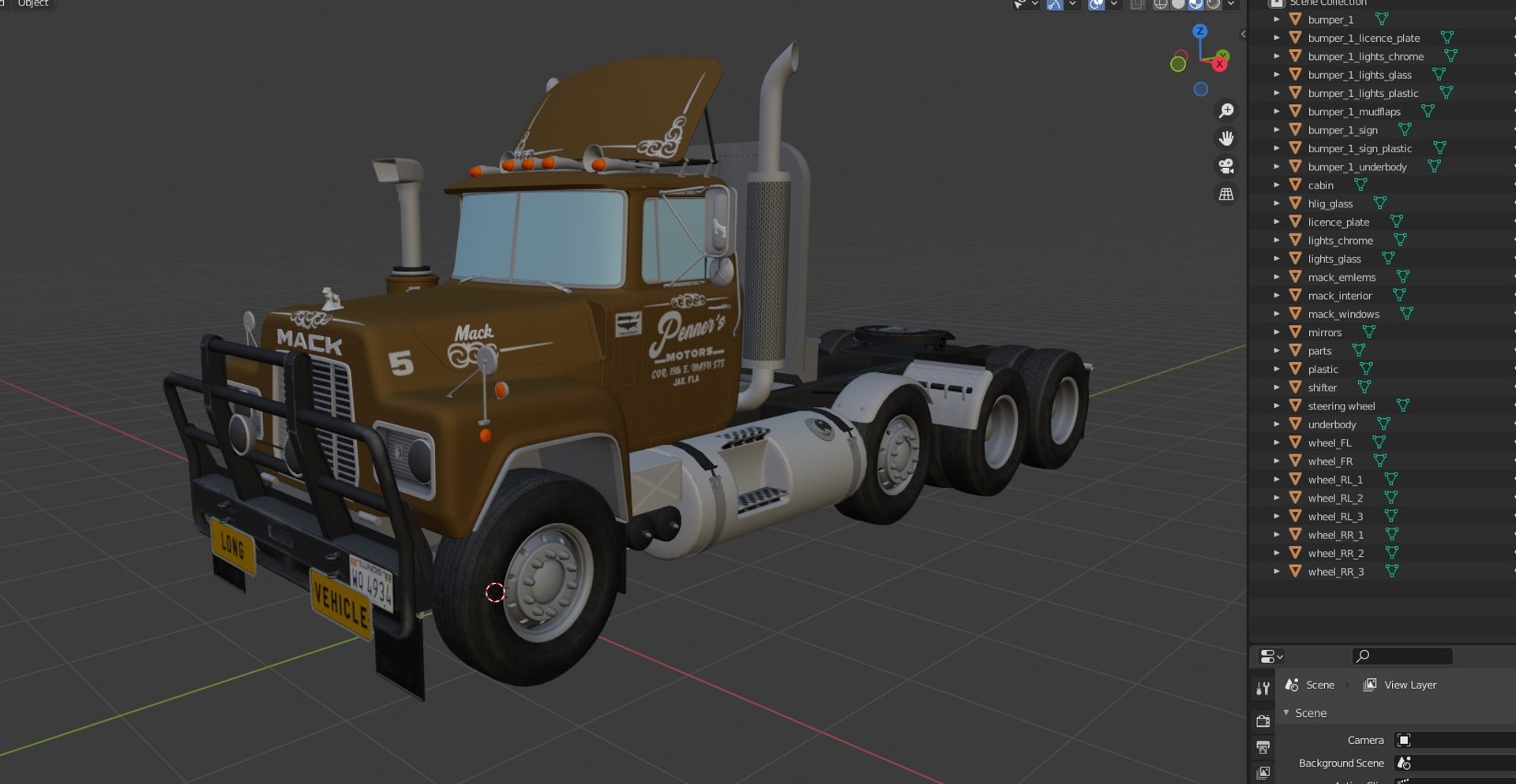 Mack R 1985 3D Model - TurboSquid 2088013