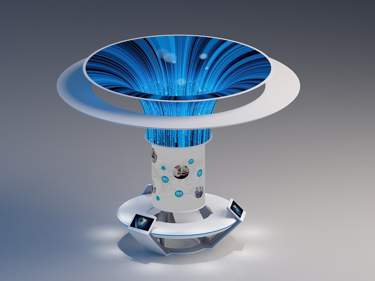 High-Tech Future Exhibition Hall Exhibition Booth Island Main Booth ...