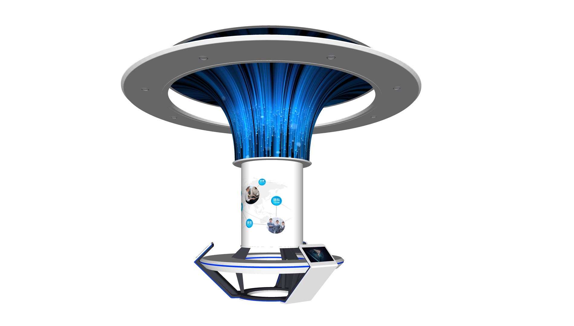 High-Tech Future Exhibition Hall Exhibition Booth Island Main Booth ...