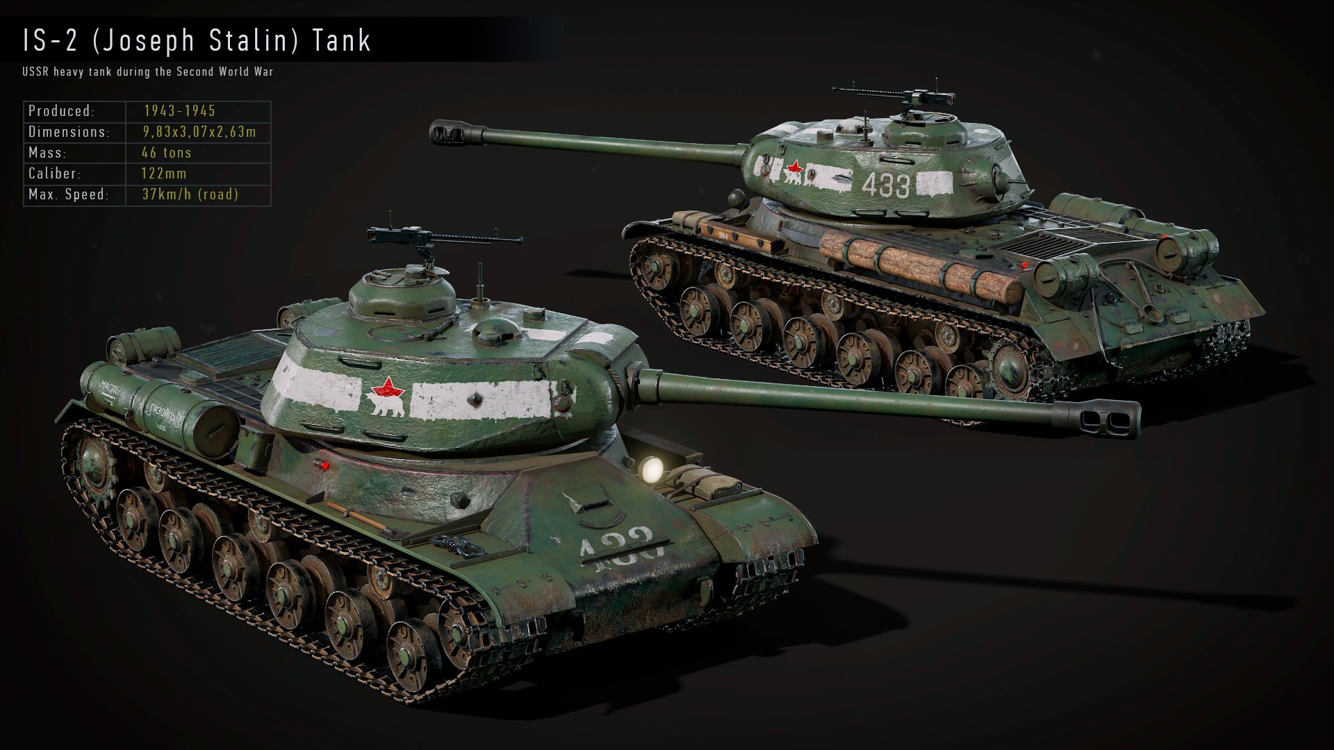 Is-2 tank gameready is2 3D model - TurboSquid 1615469