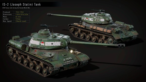 Is-2 tank gameready is2 3D model - TurboSquid 1615469
