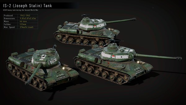 Is-2 tank gameready is2 3D model - TurboSquid 1615469