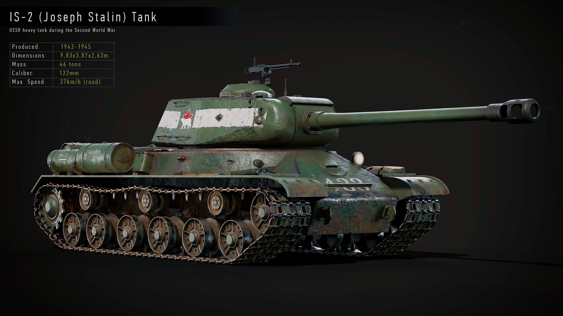 Is-2 tank gameready is2 3D model - TurboSquid 1615469