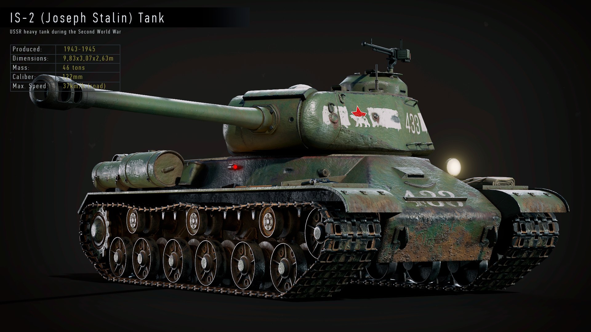 Is-2 tank gameready is2 3D model - TurboSquid 1615469