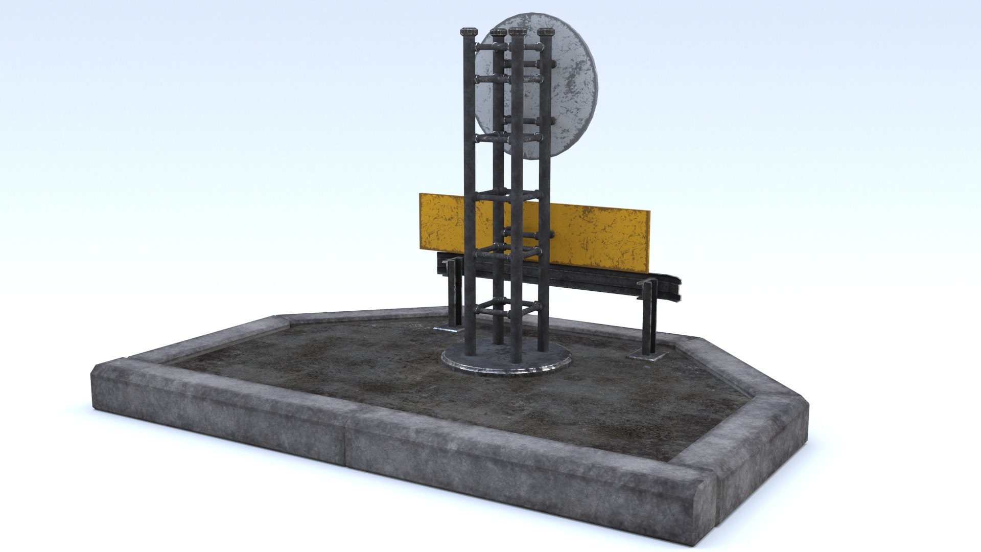 3D Traffic Island model - TurboSquid 2152855