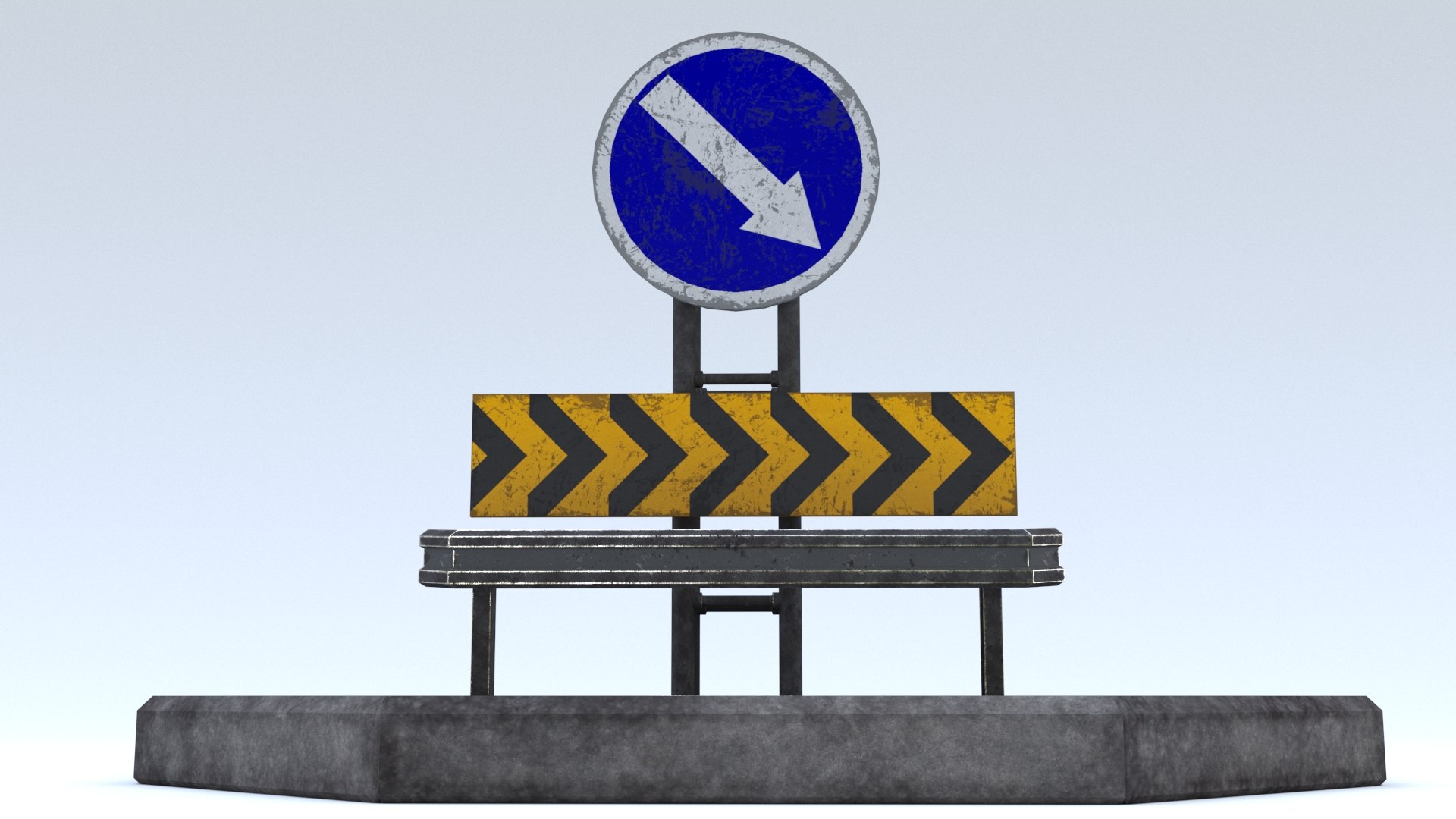 3D Traffic Island model - TurboSquid 2152855
