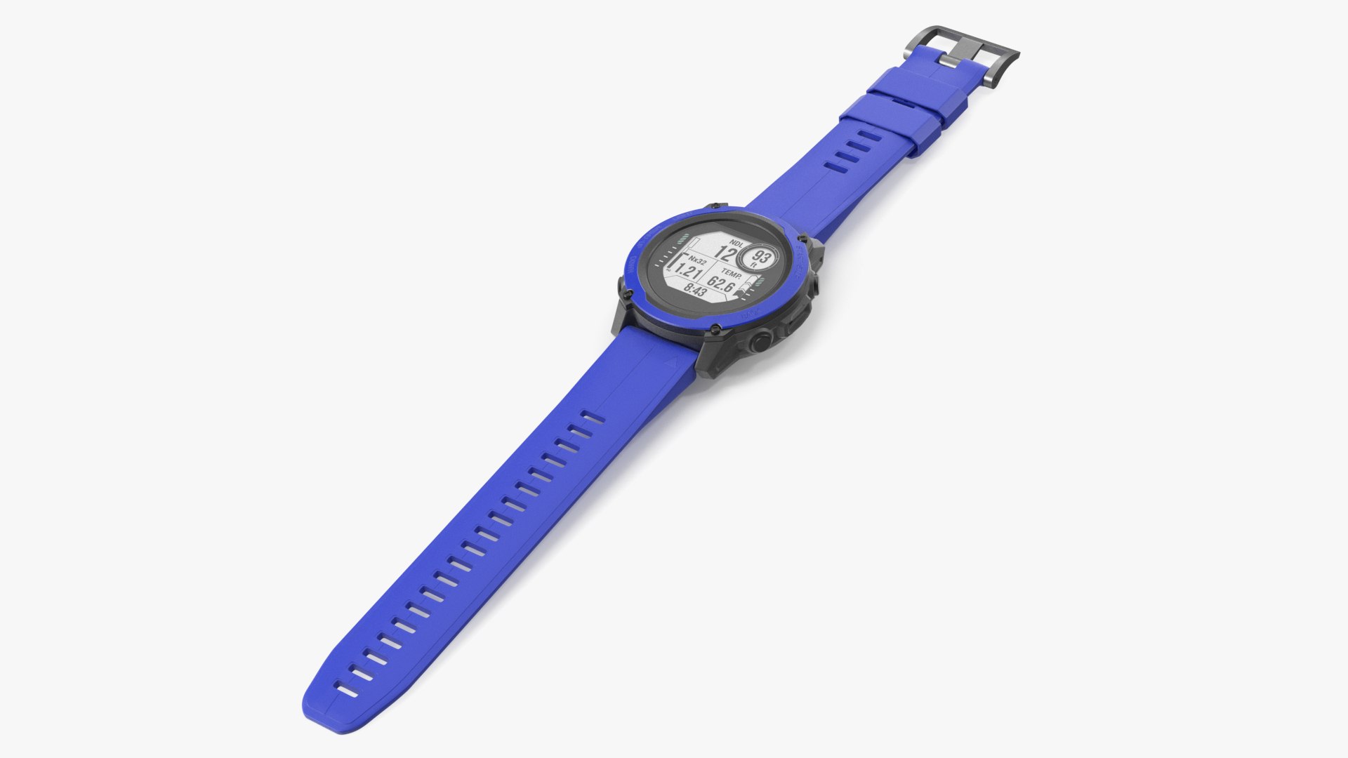 3D Active-Sport Smartwatch Blue model - TurboSquid 2112733