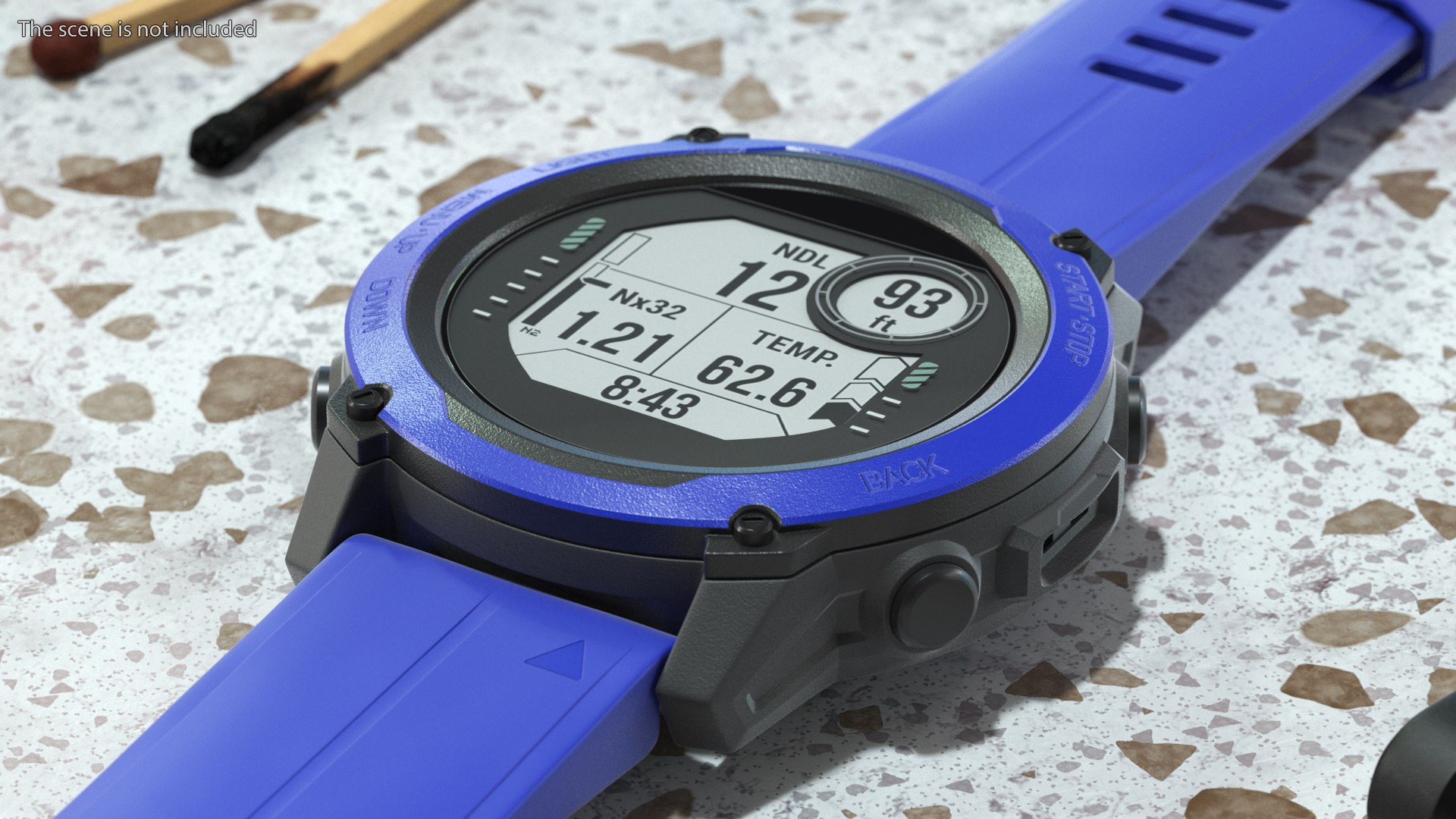 3D Active-Sport Smartwatch Blue model - TurboSquid 2112733