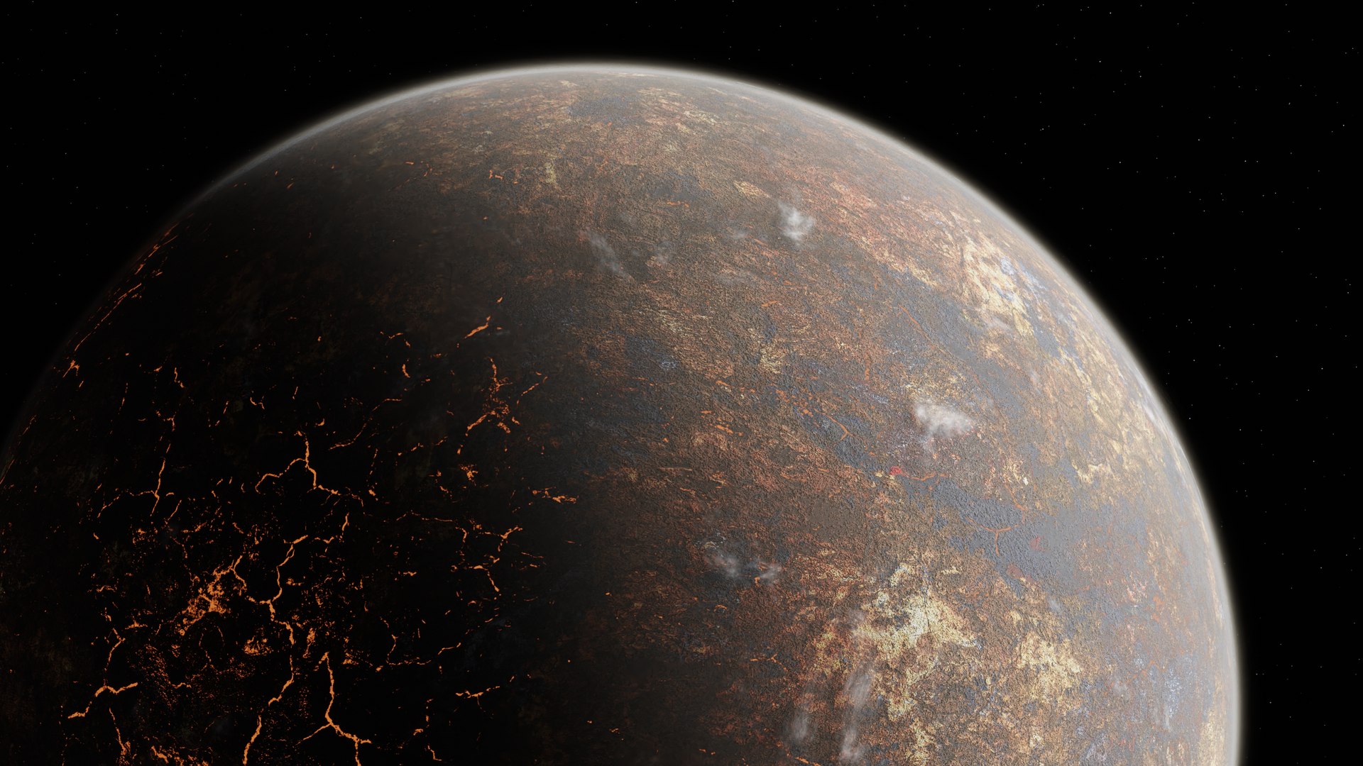 3D 8K Fictional Magma Planet 2 - TurboSquid 1931014
